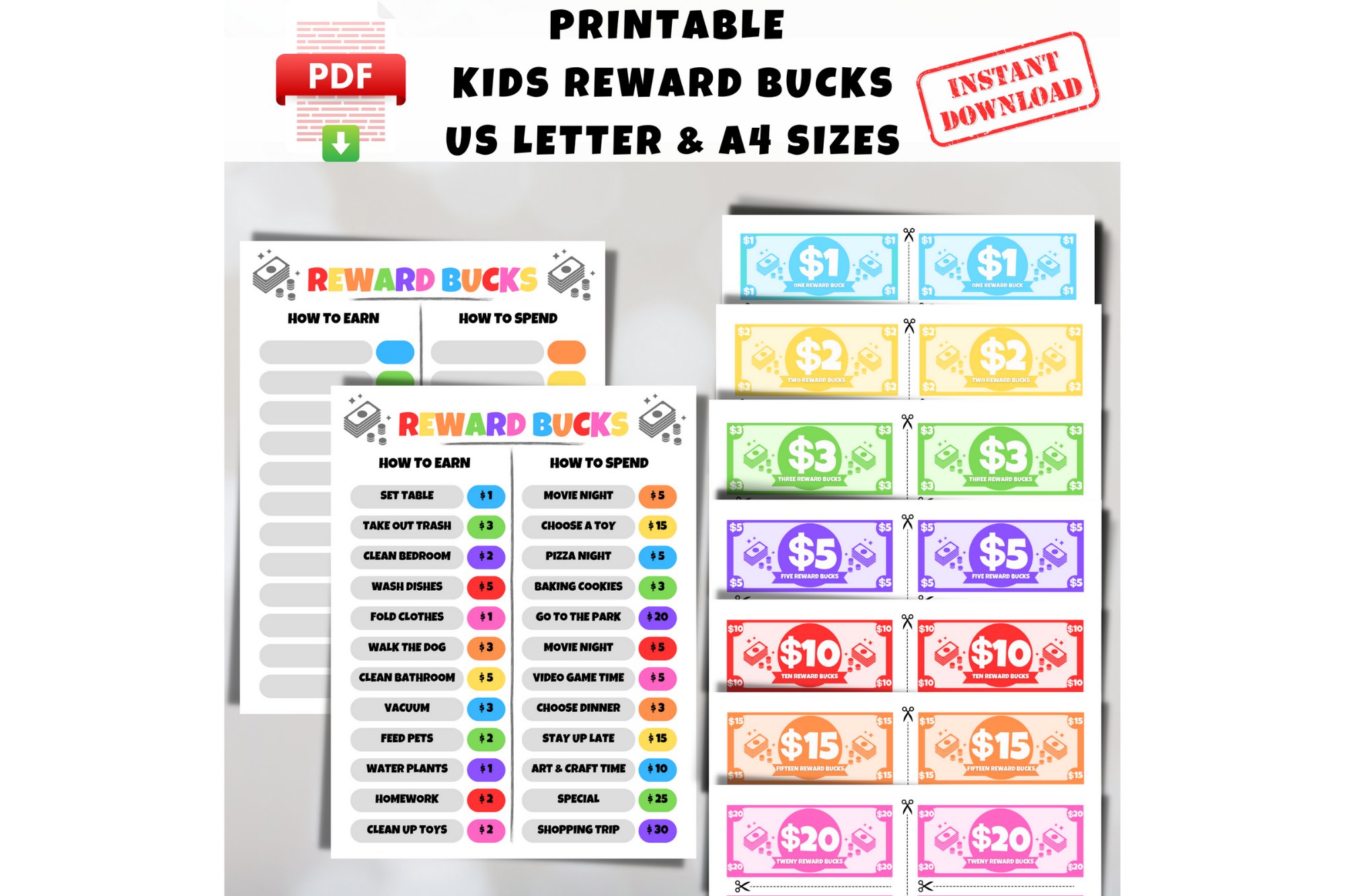2 Free Reward Chart For Kids Printables Freebie Finding Mom