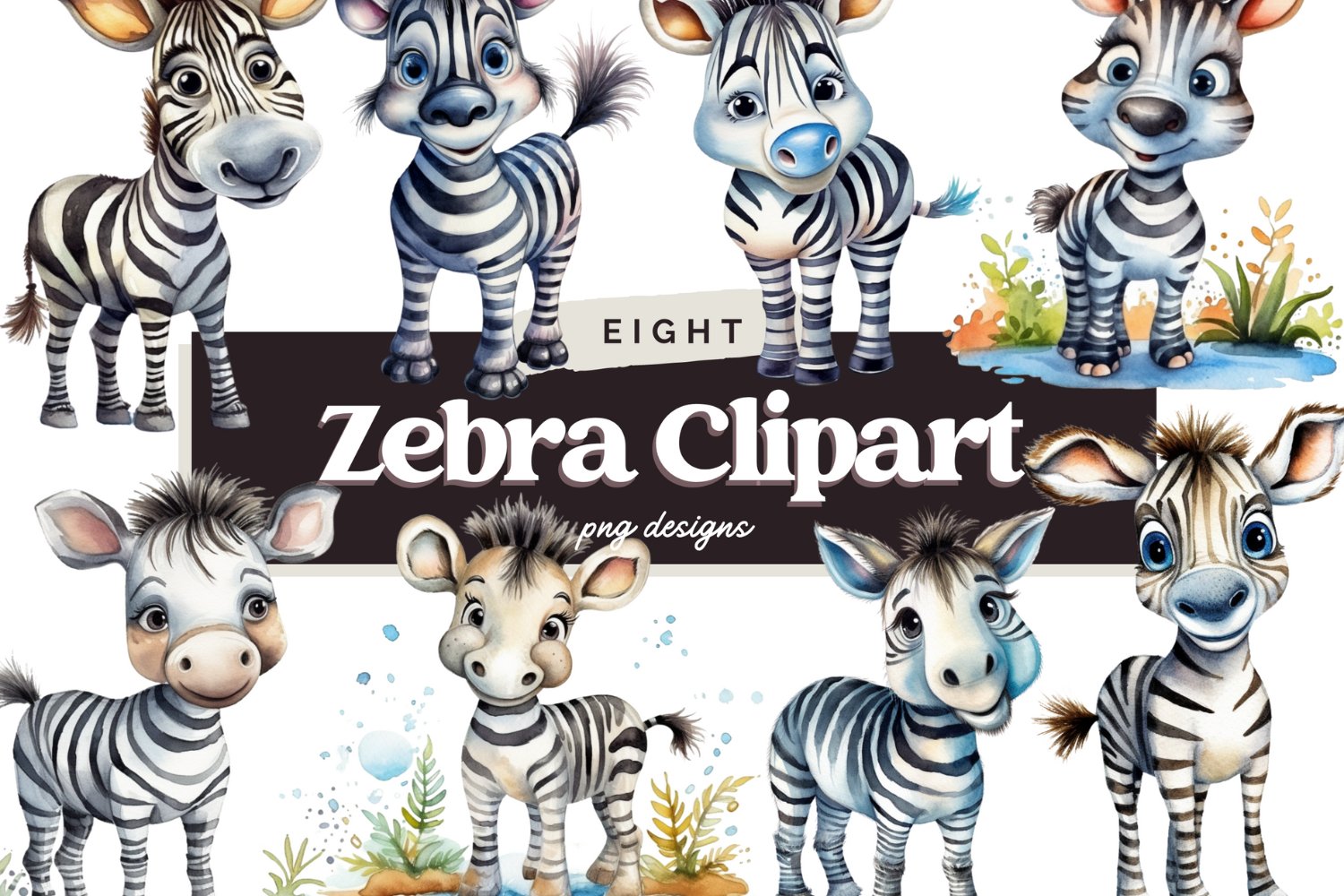 Cute Zebra Clip Art