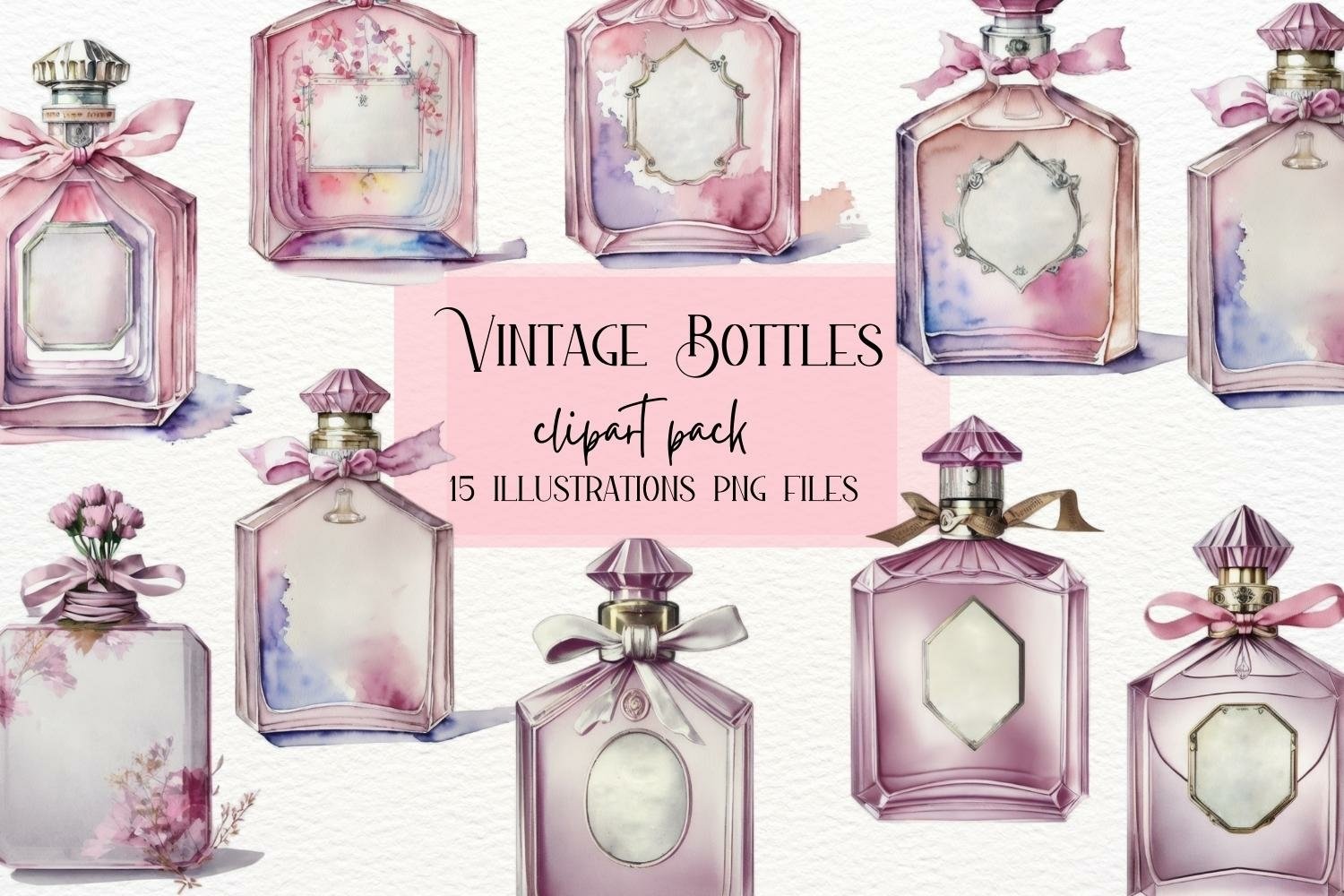 Vintage Perfume Bottle Illustration