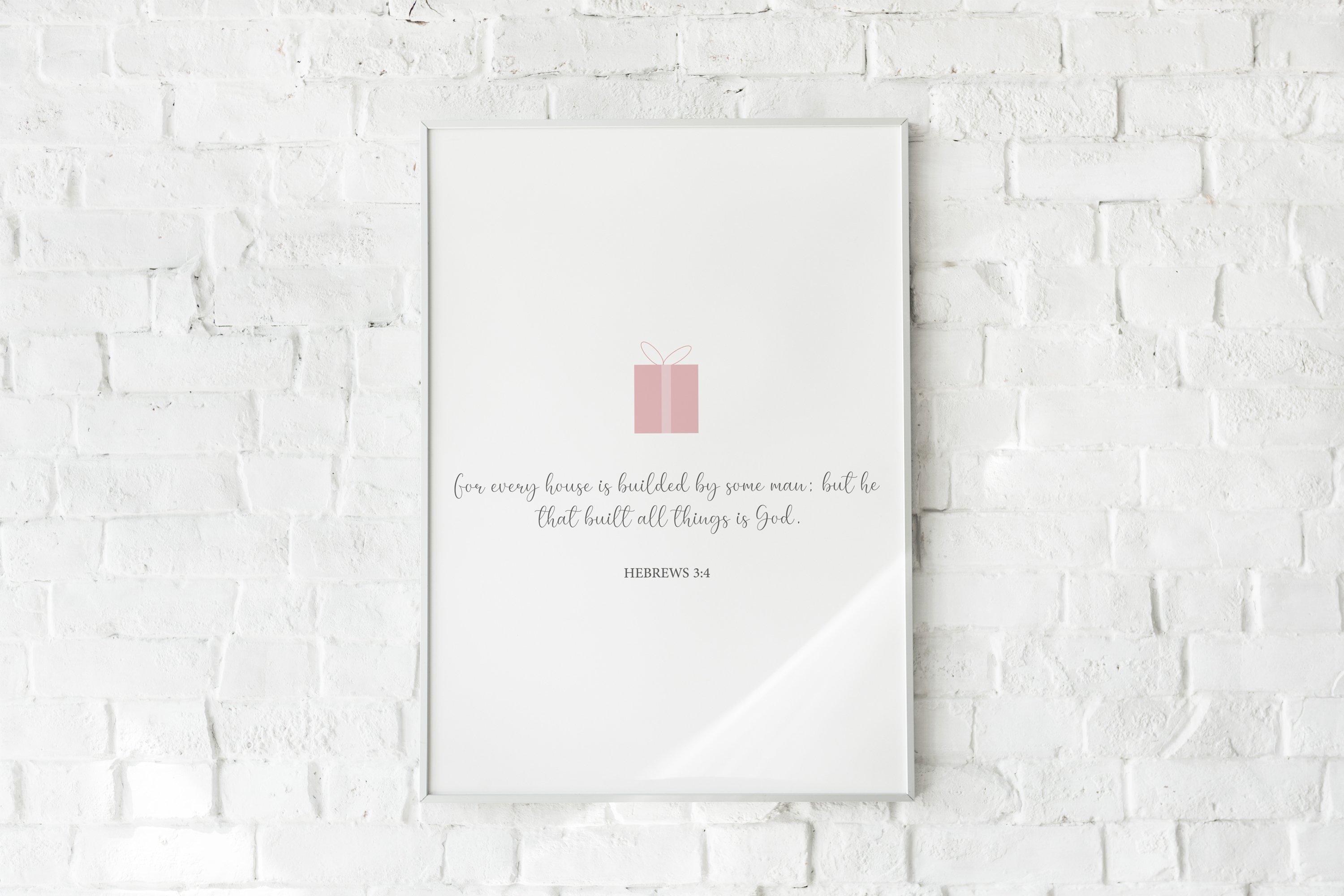 Bible verse poster, Hebrews 3:4, Christian wall decor (1742092 ...