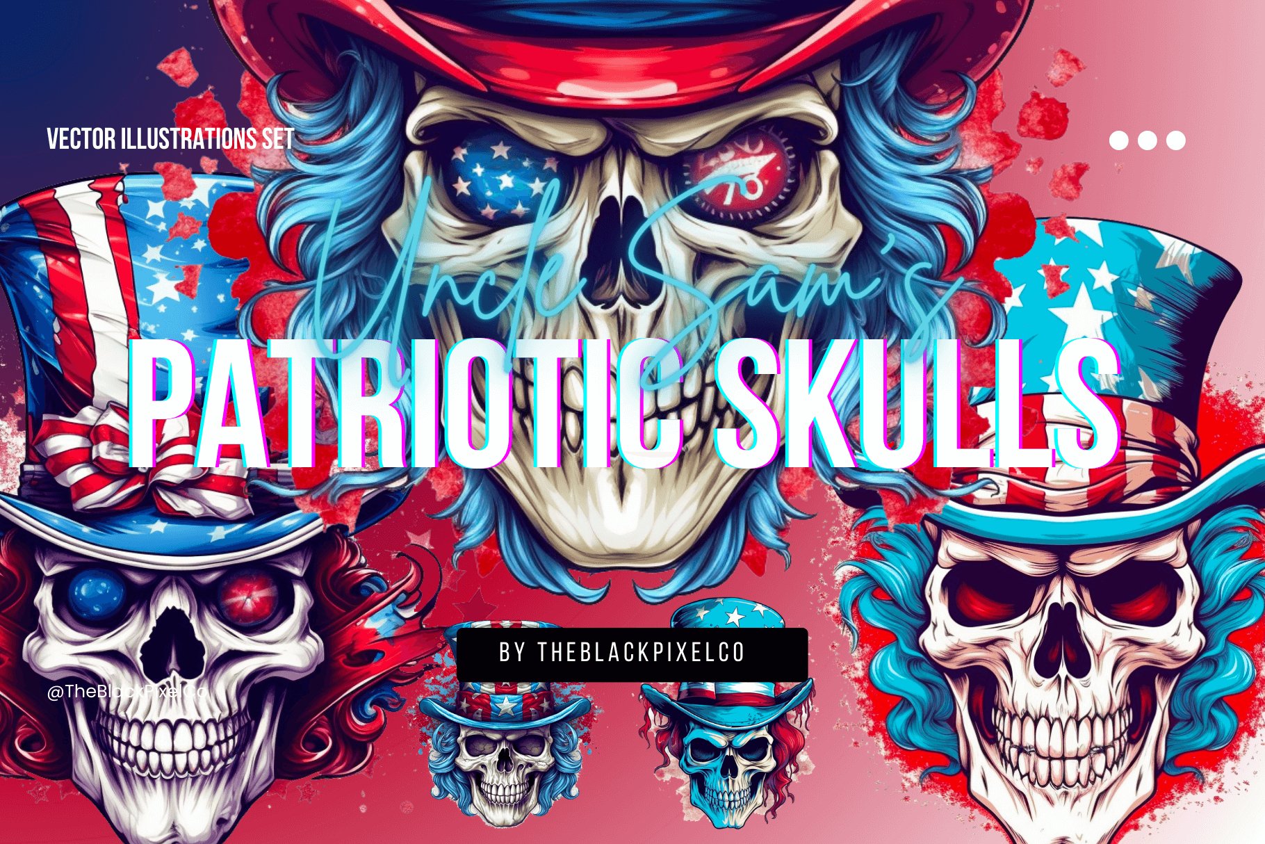 Uncle Sam Skull Drawing