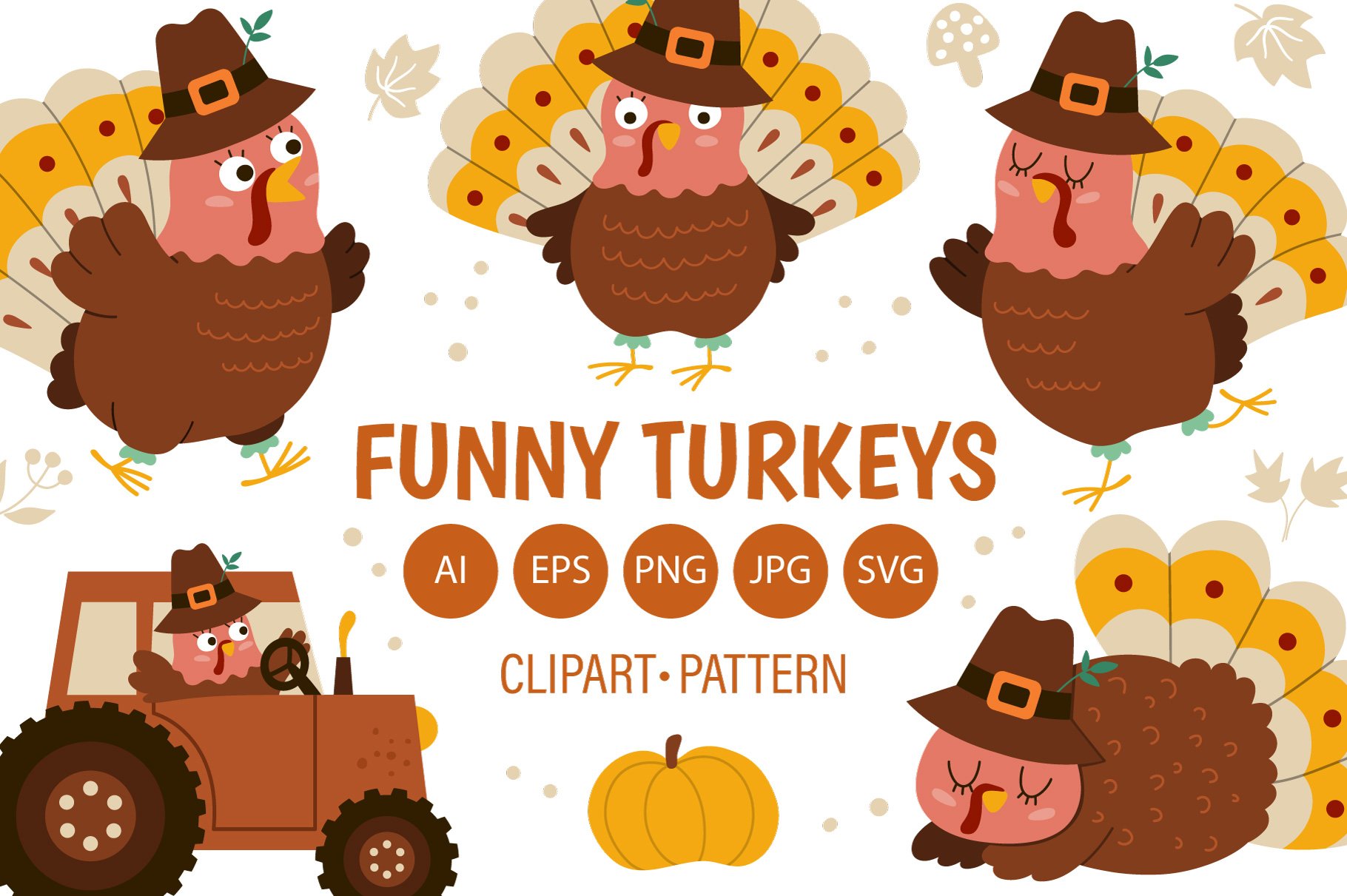 Funny Thanksgiving Turkey Clipart