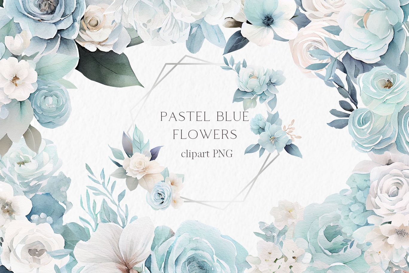 Light Blue Flower Background Design