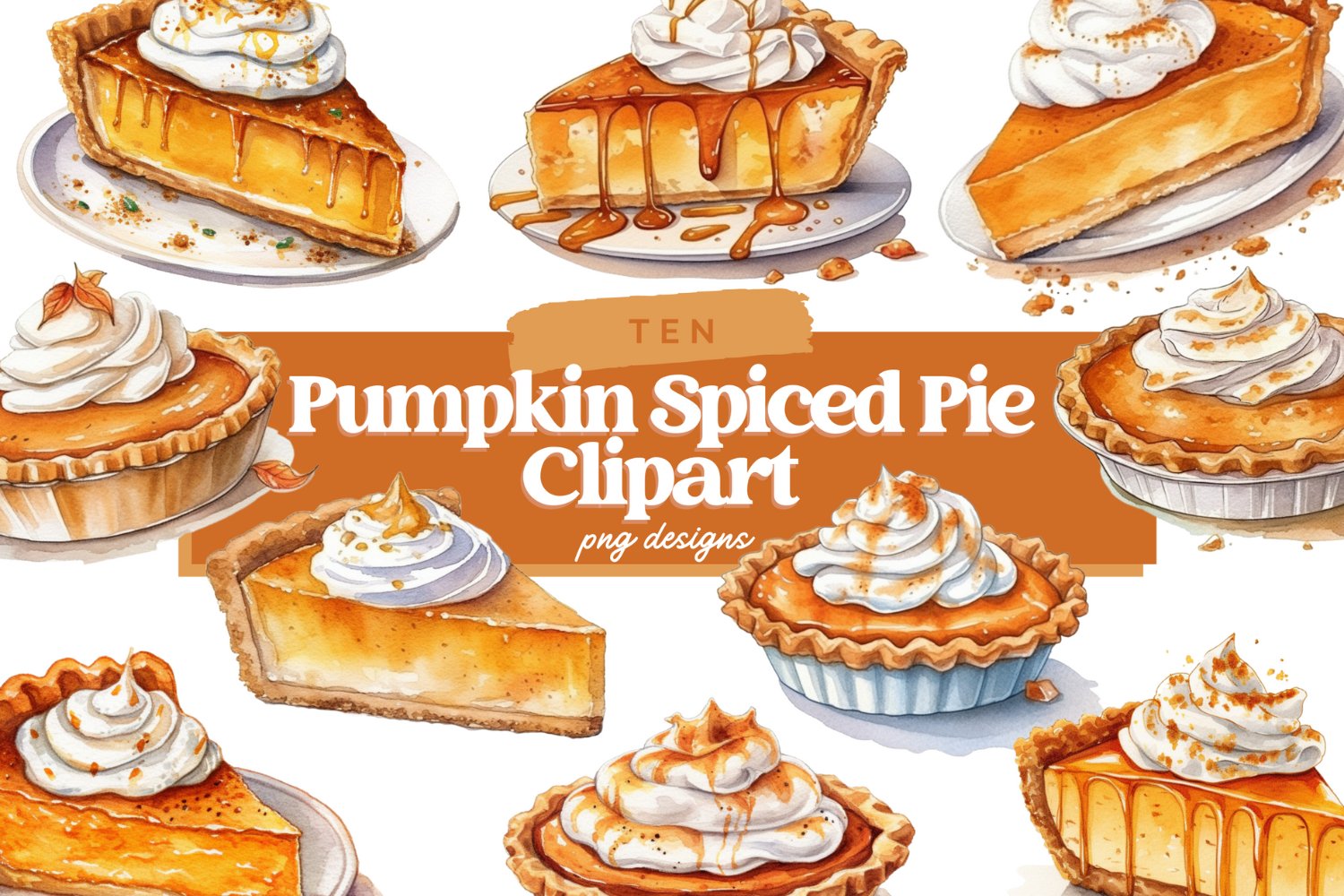 Whole Pumpkin Pie Clip Art