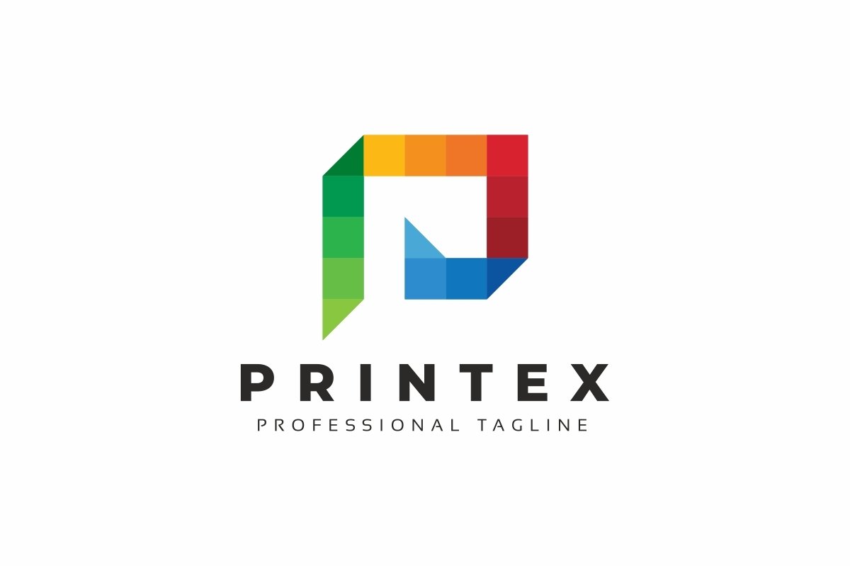 Printex P Letter Logo (1839525) | Logos | Design Bundles