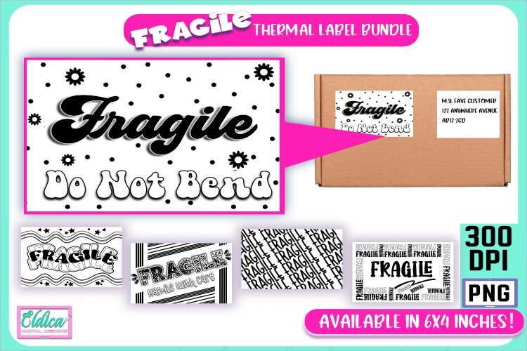 Fragile Do Not Bend Label