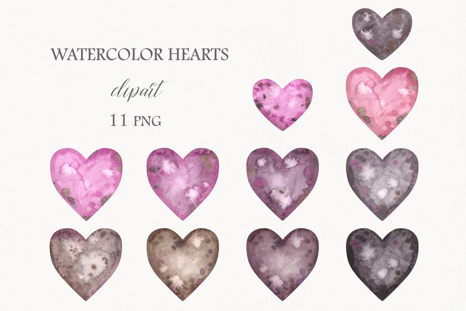 Watercolor heart clipart (1785002) | Clipart | Design Bundles