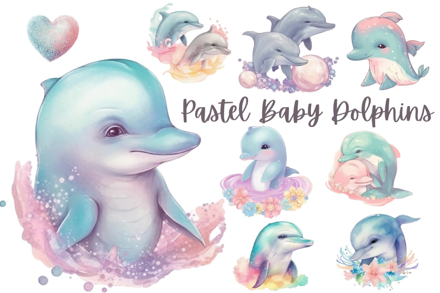 Cute Baby Dolphin Clipart