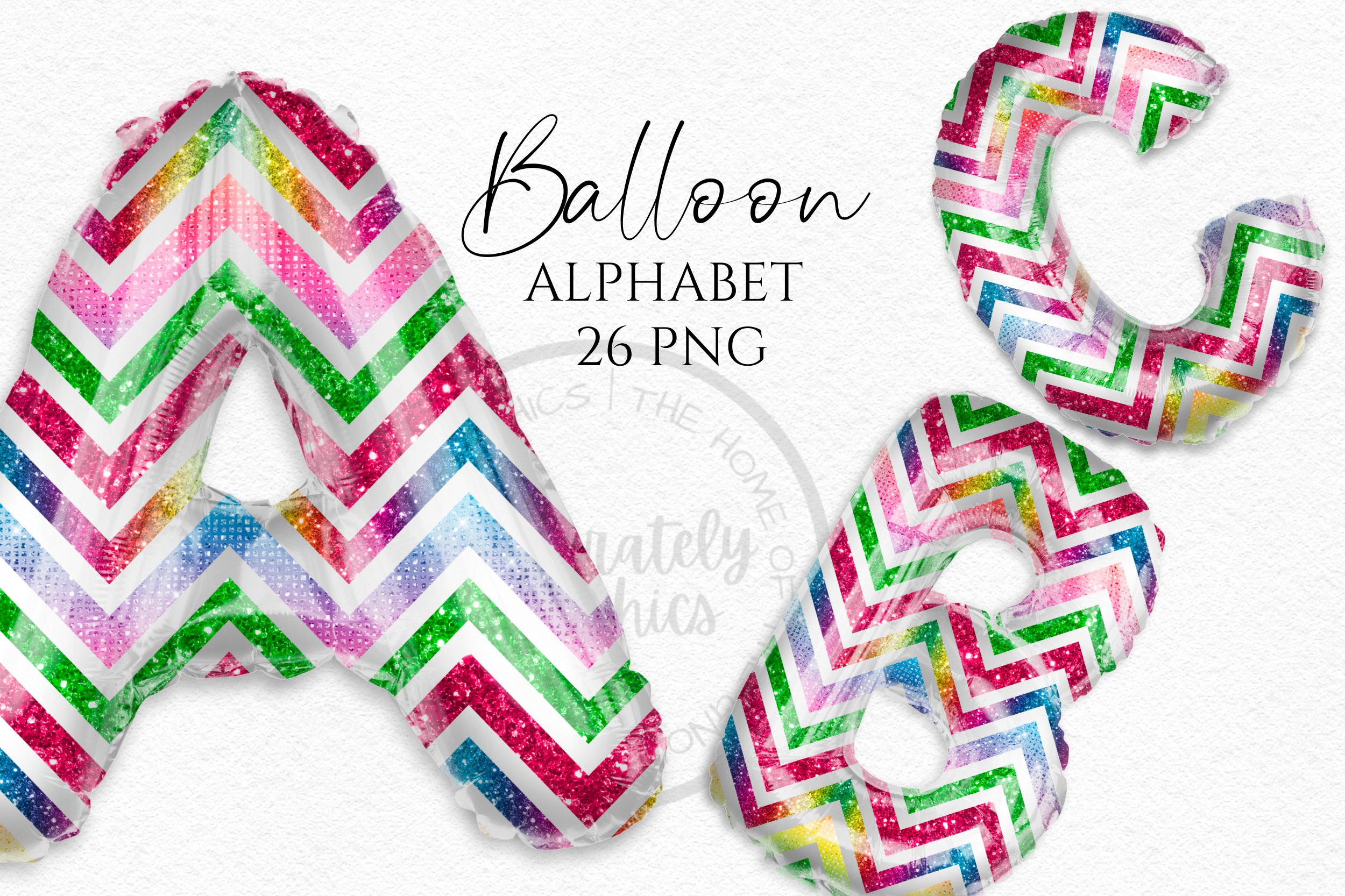 Rainbow Zig Zag | Balloon Alphabet Clipart PNG (1856158) | Clipart ...