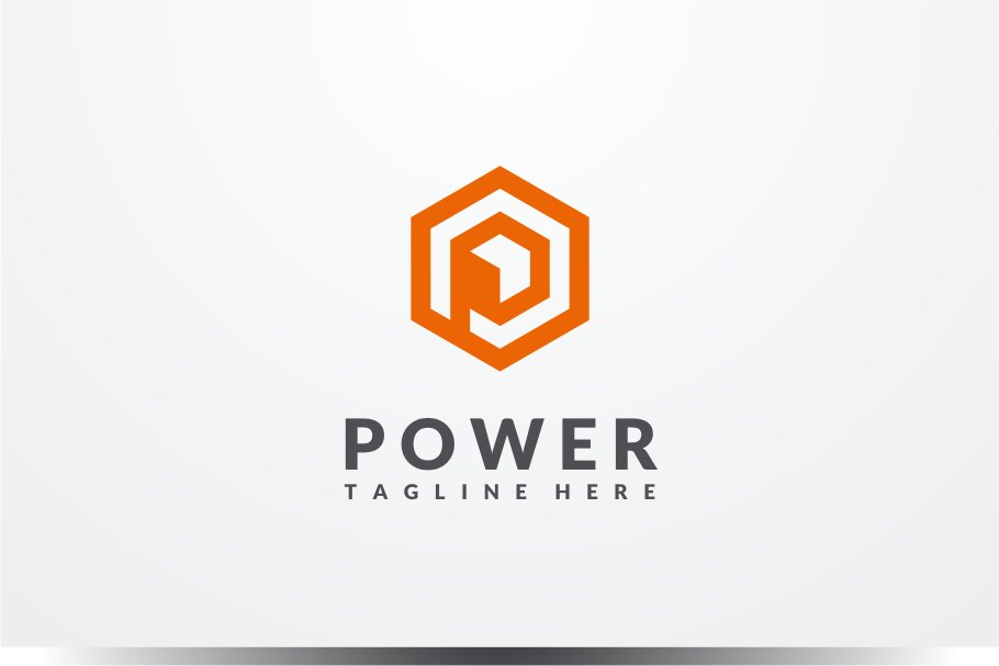Power - Letter P Logo Template (2196112) | Logos | Design Bundles