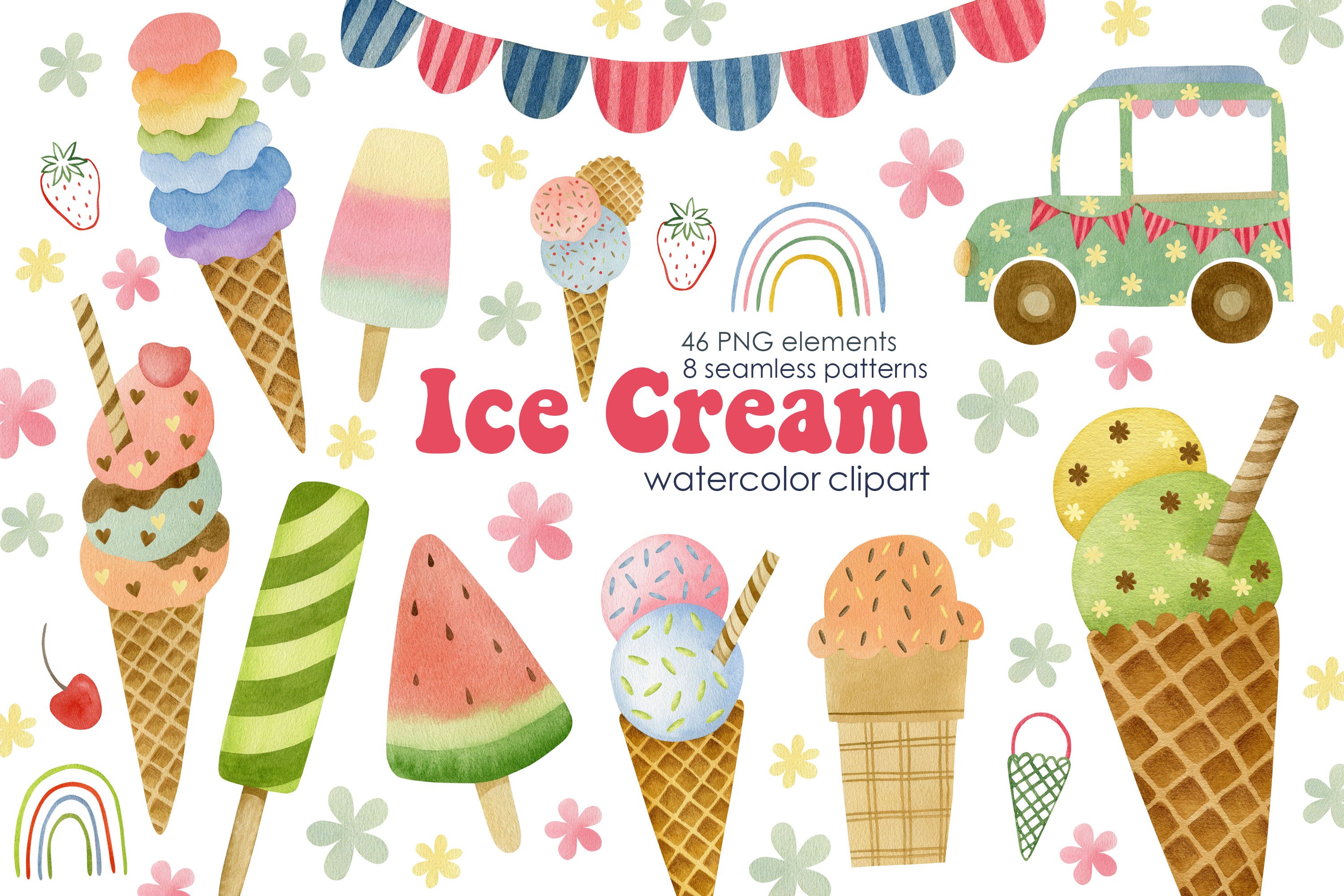 Melting Ice Cream Clipart