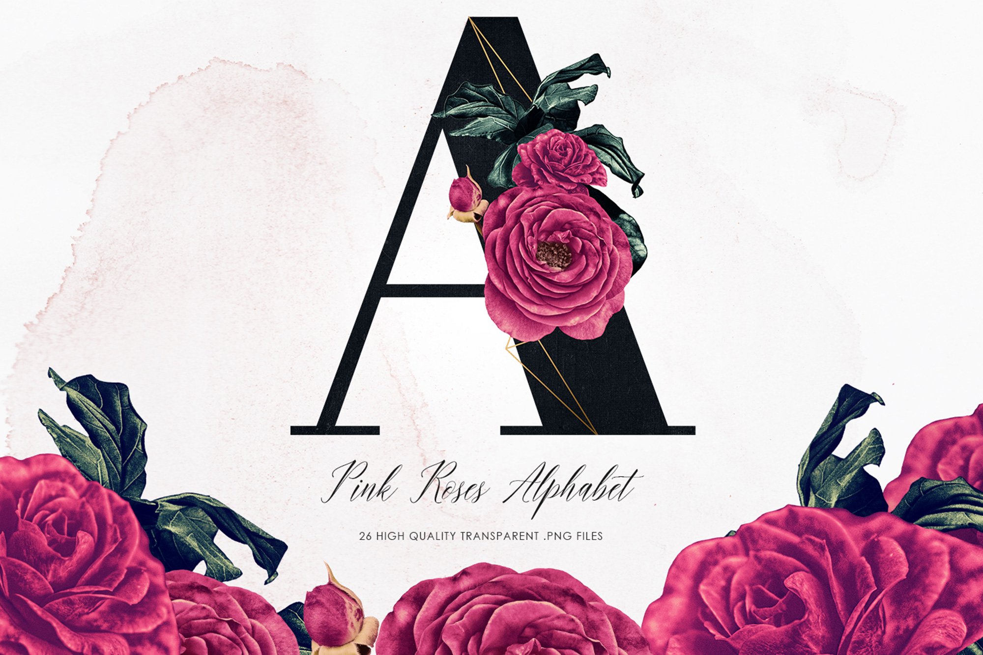 Vintage Floral Alphabet, Burgundy Letters Clipart (1865116) | Clipart ...