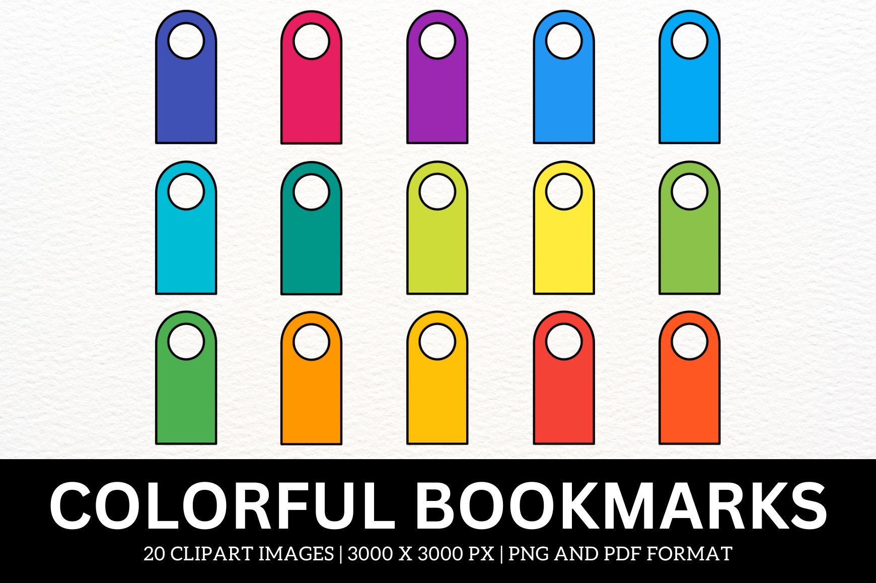 Colorful Bookmarks Cliparts (2271080) | Clipart | Design Bundles