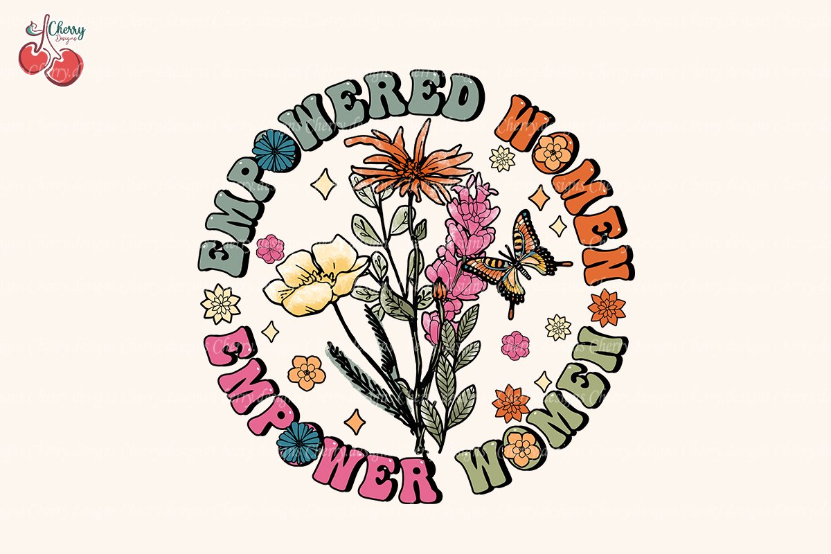 Empowered Women Flowers PNG, Feminist PNG, Wildflower PNG