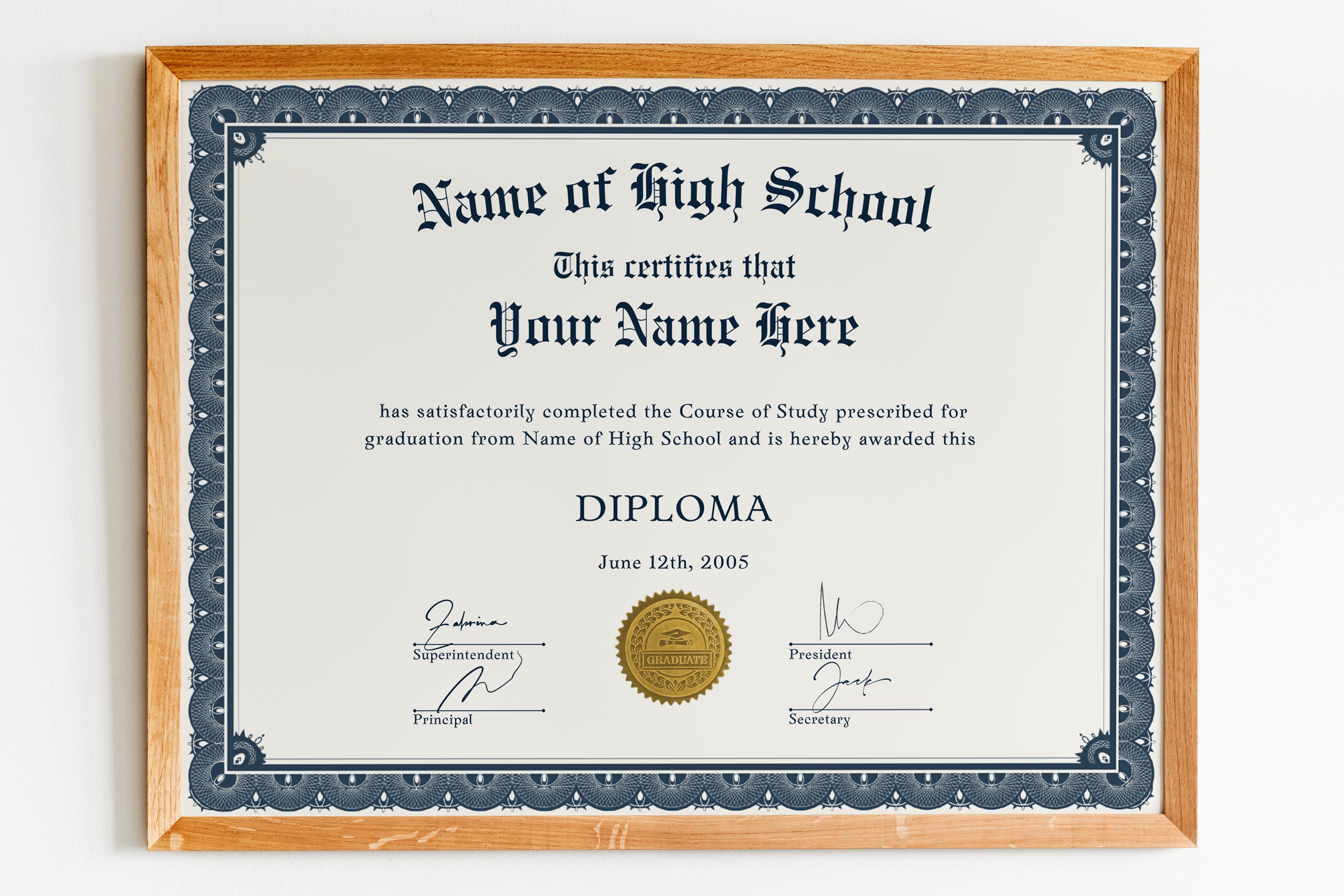 Free Ged Certificate Templates
