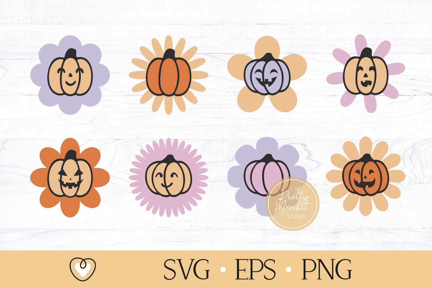 Daisy Pumpkin Stencil