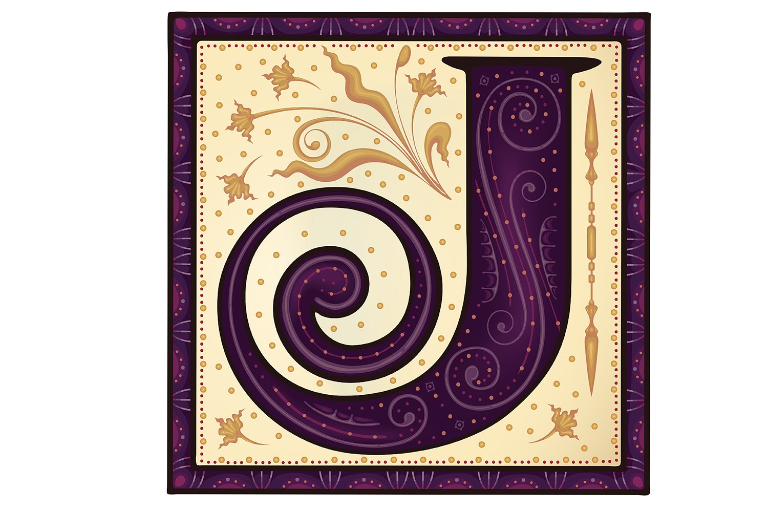 Illuminated Letter J