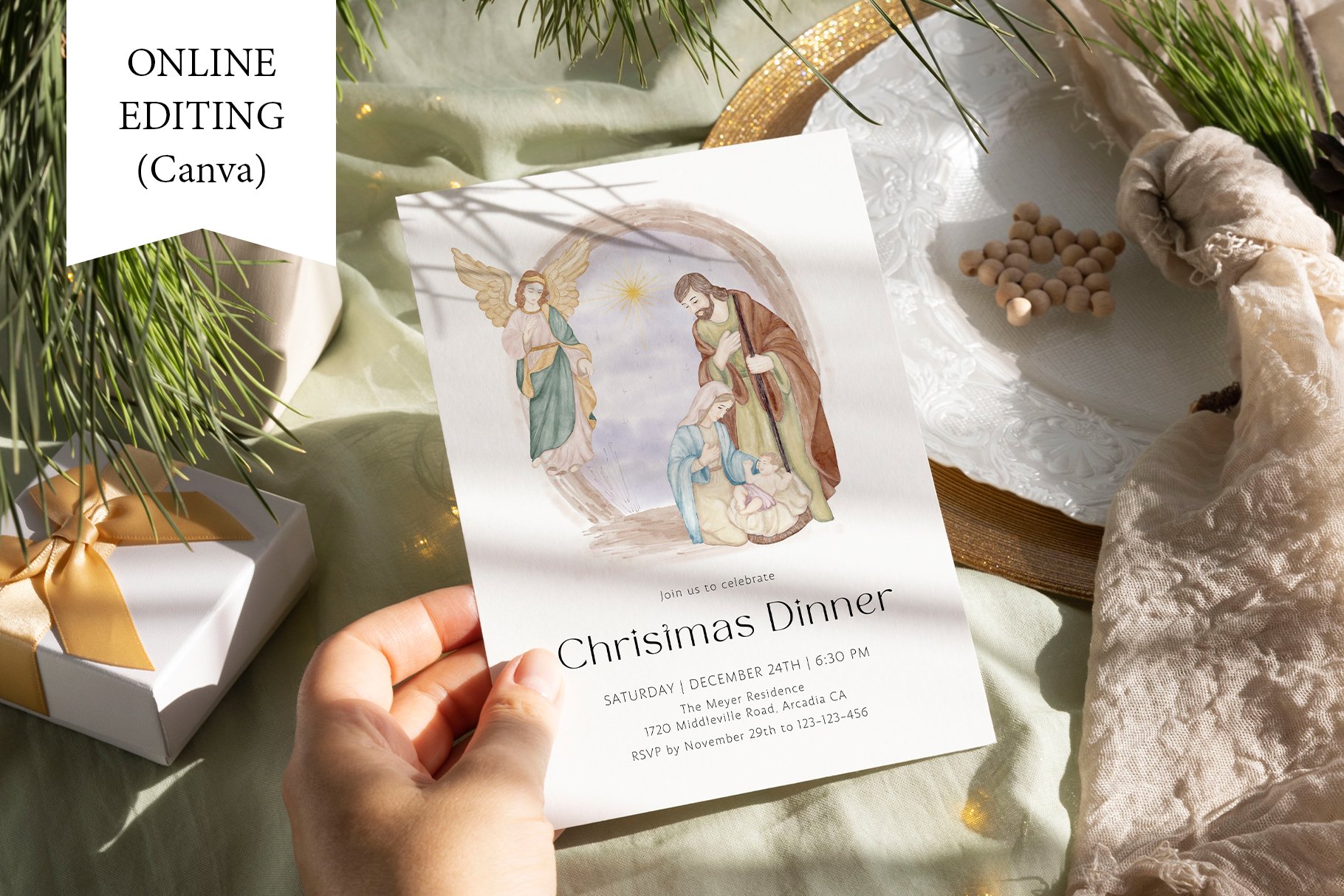 Christian Christmas Card Templates