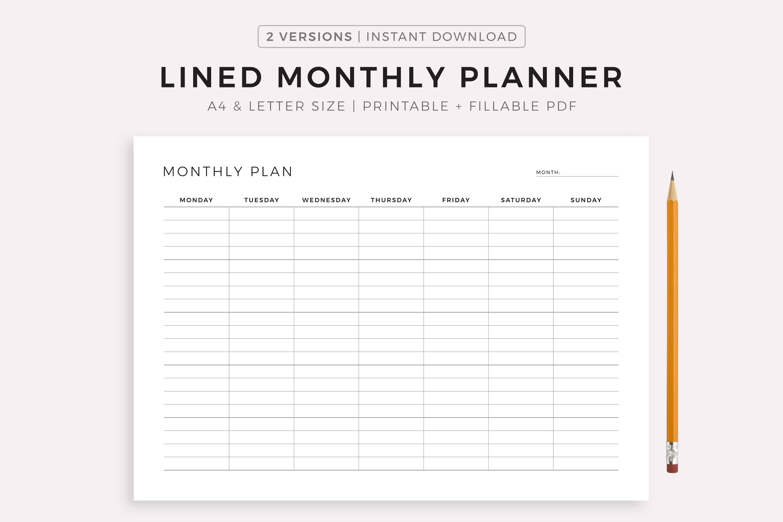 Calendar Template Fillable Pdf