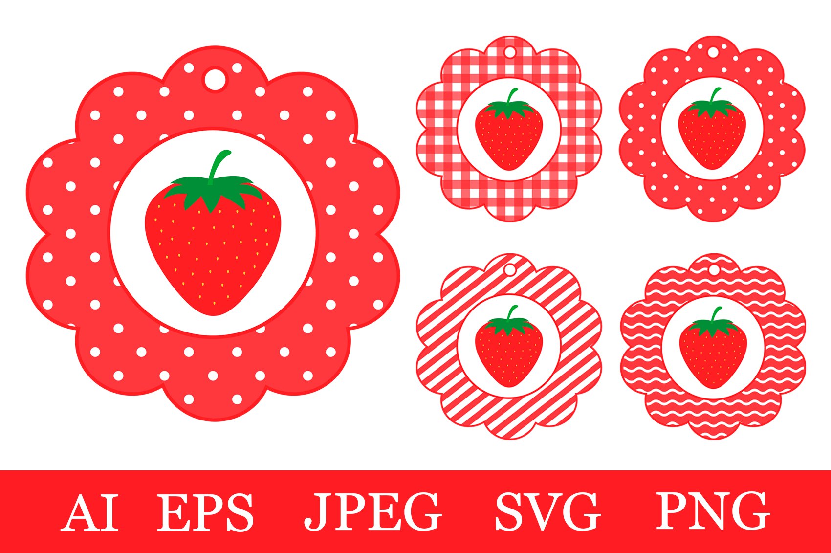 Free Printable Strawberry Shortcake Cupcake Toppers