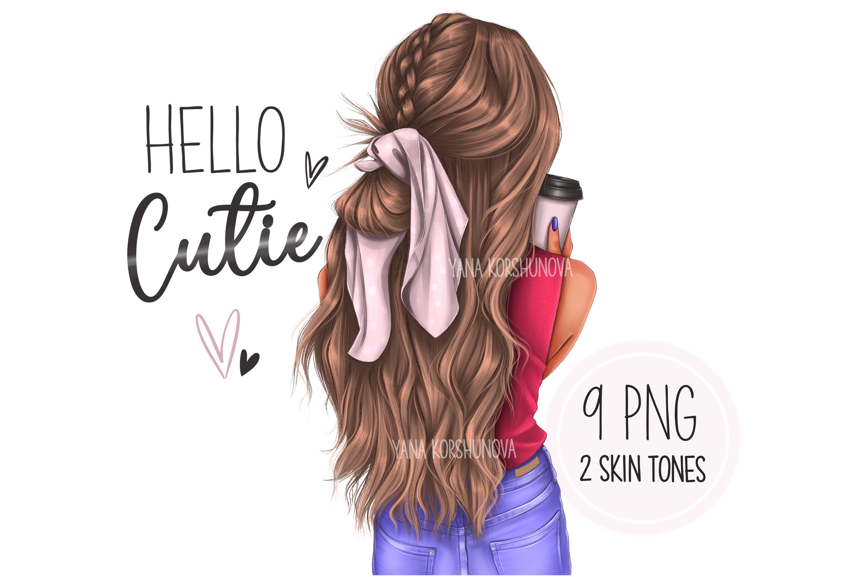 Girl Brown Hair Clipart