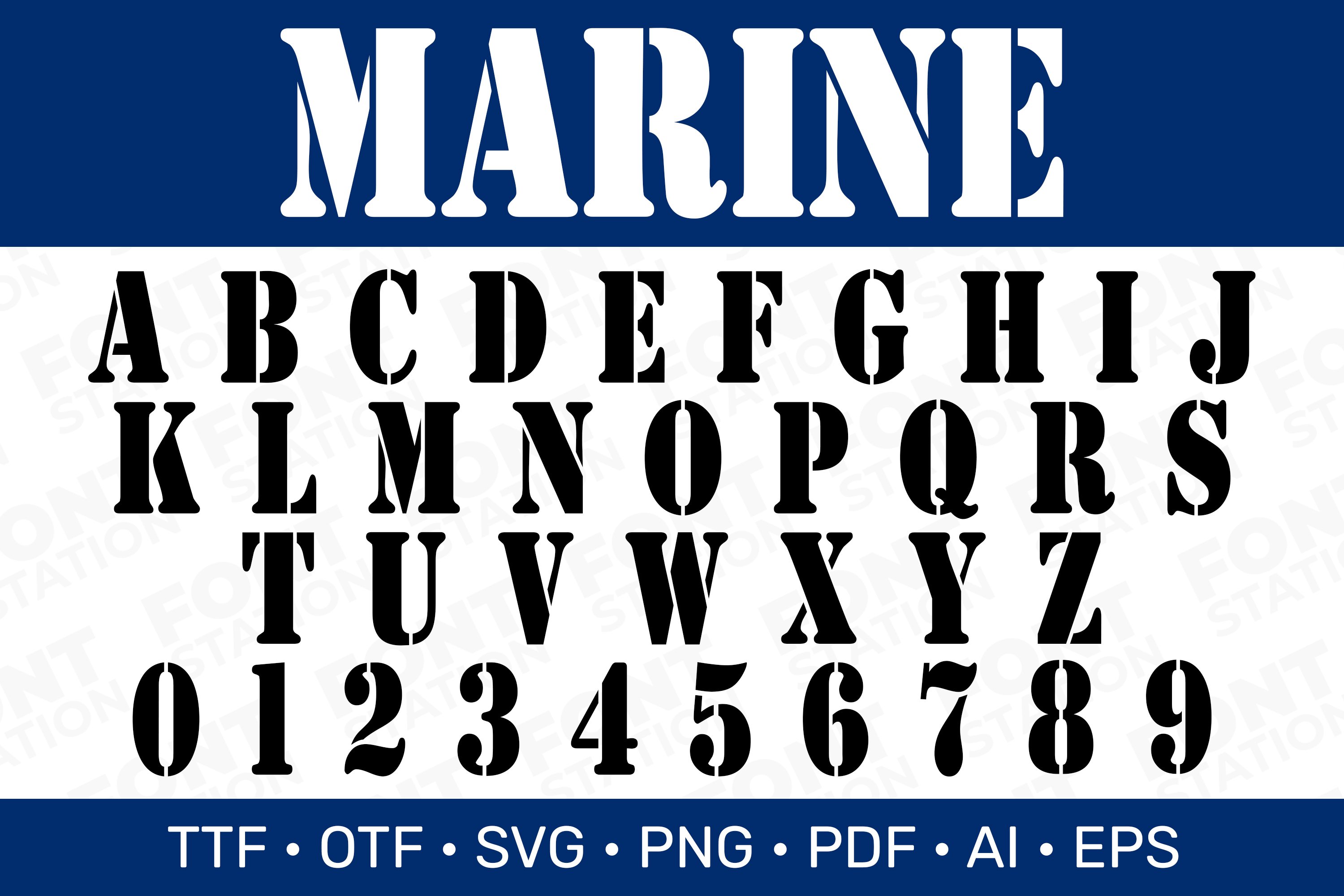 Usmc Stencil Font