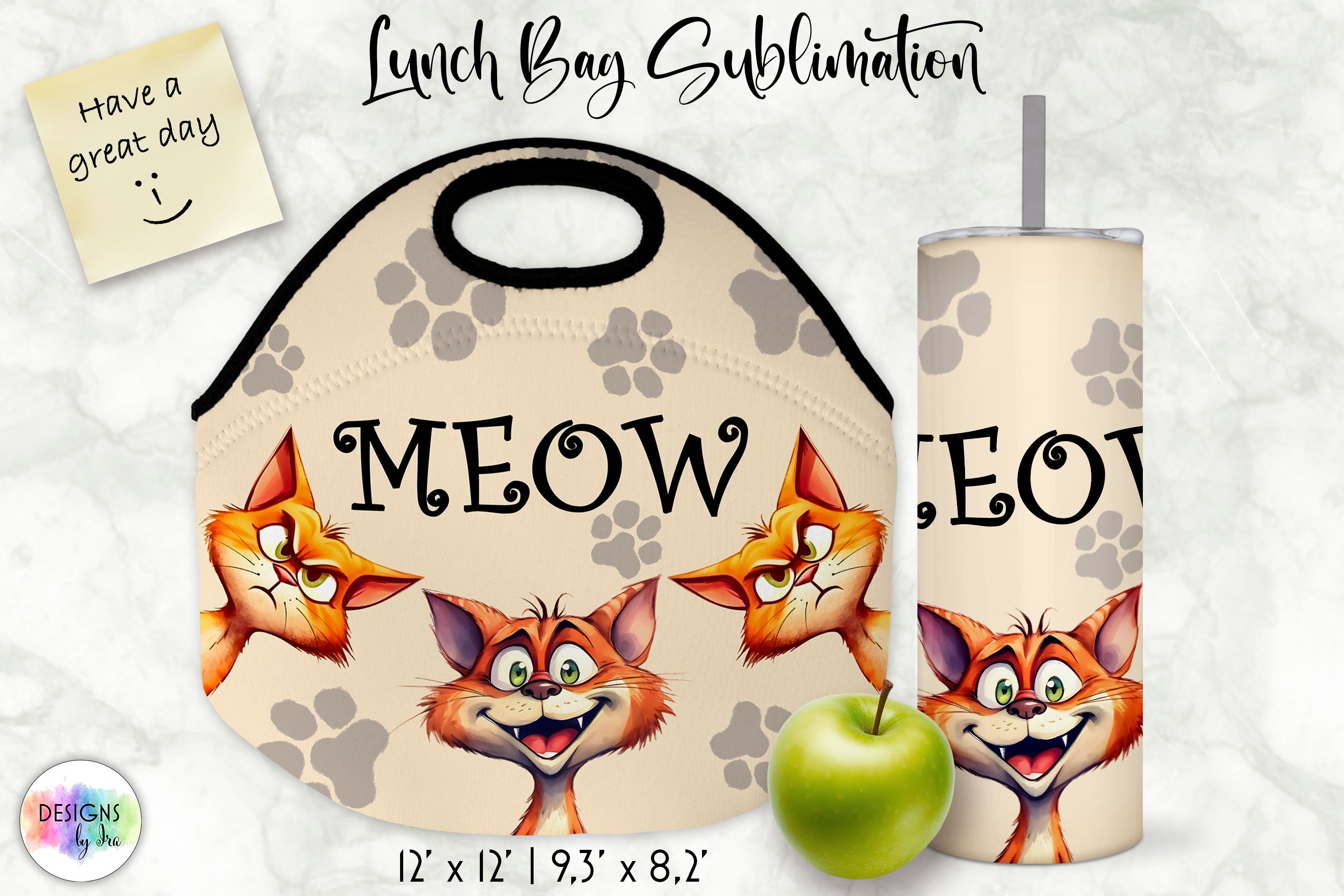 Funny Cats Lunch Bag Sublimation Grumpy Cats PNG, 59% OFF
