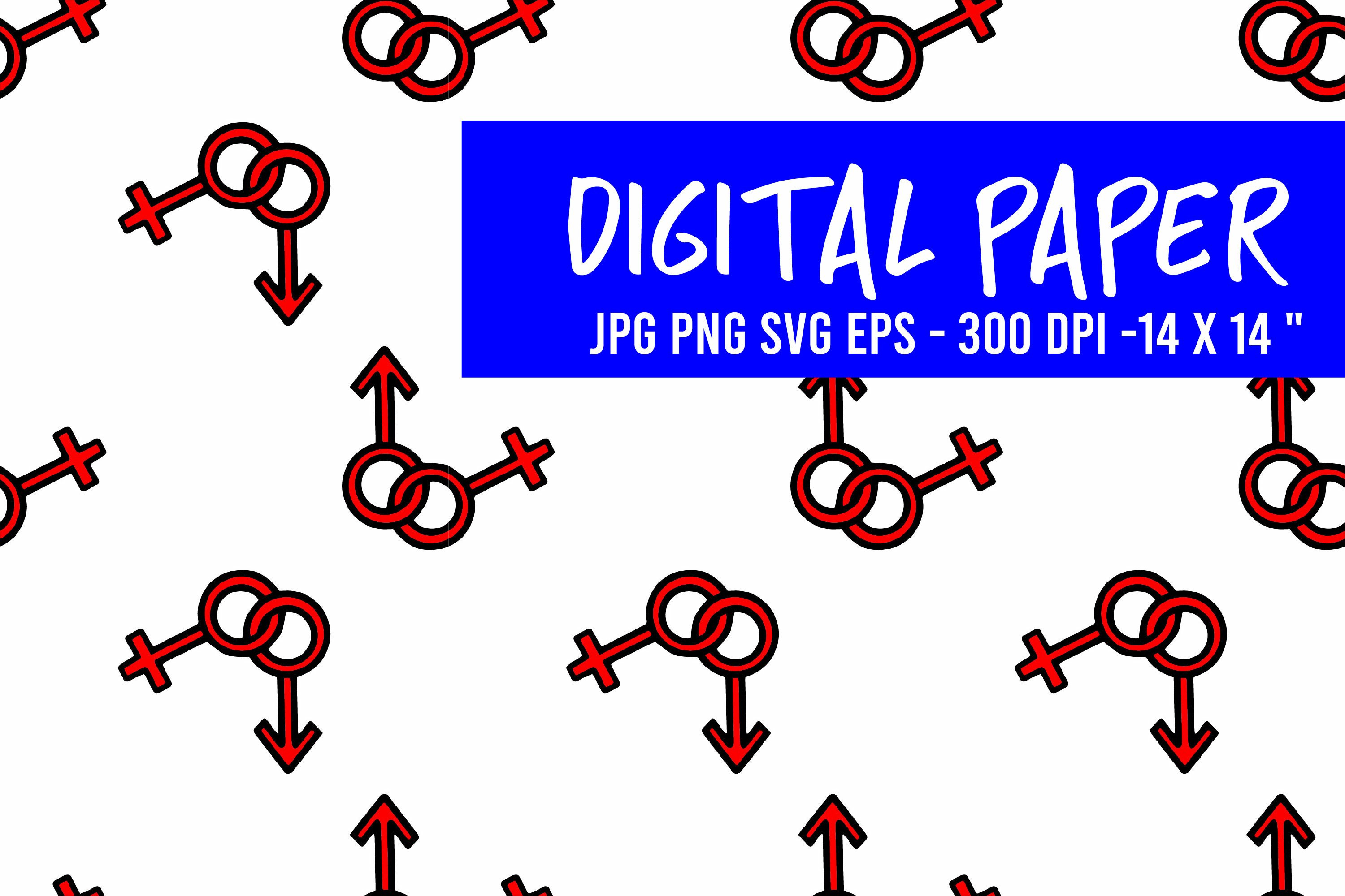 Digital paper with gender symbols (1797240) | Patterns | Design Bundles