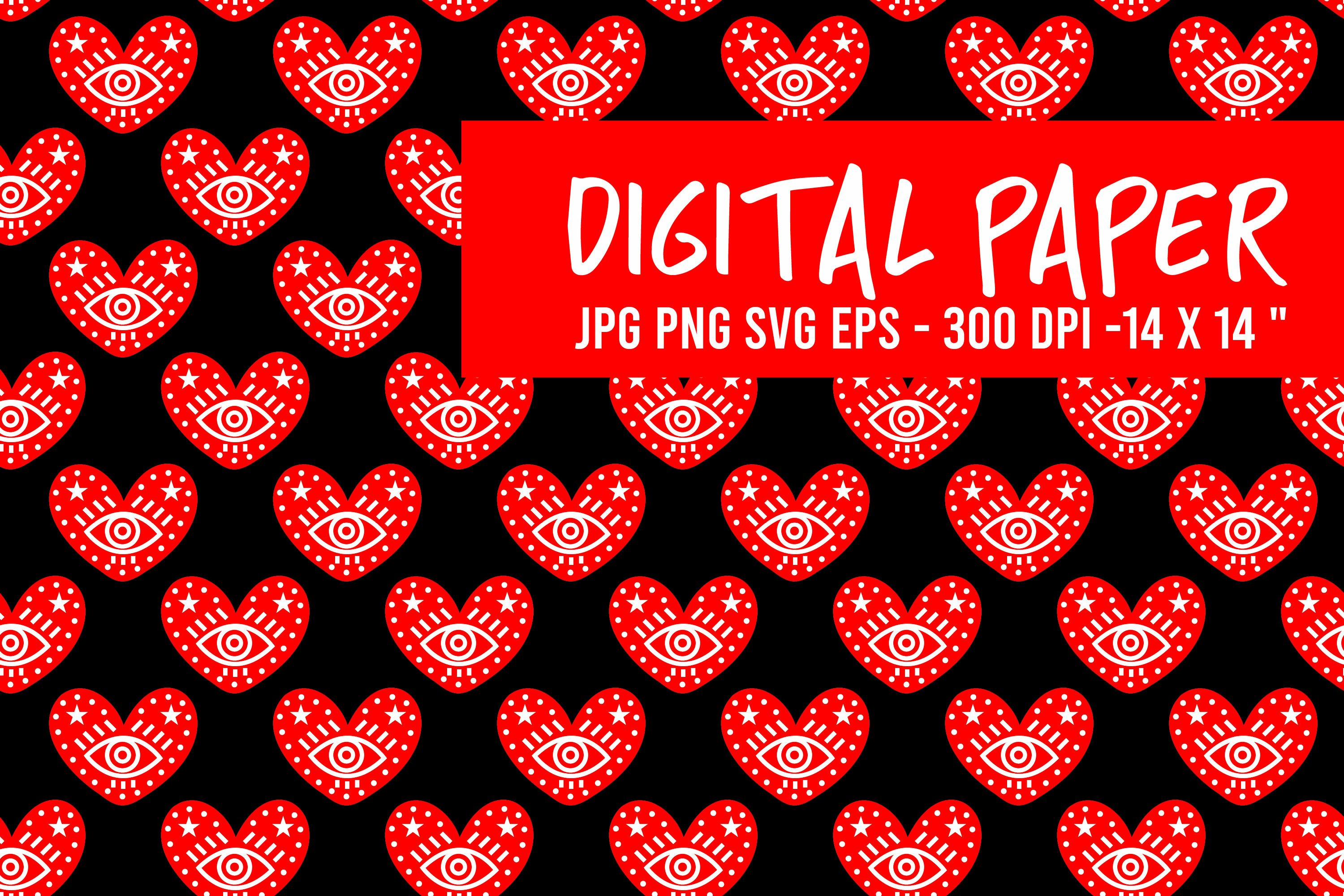 Red hearts digital paper. Red hearts pattern (1794807) | Patterns ...