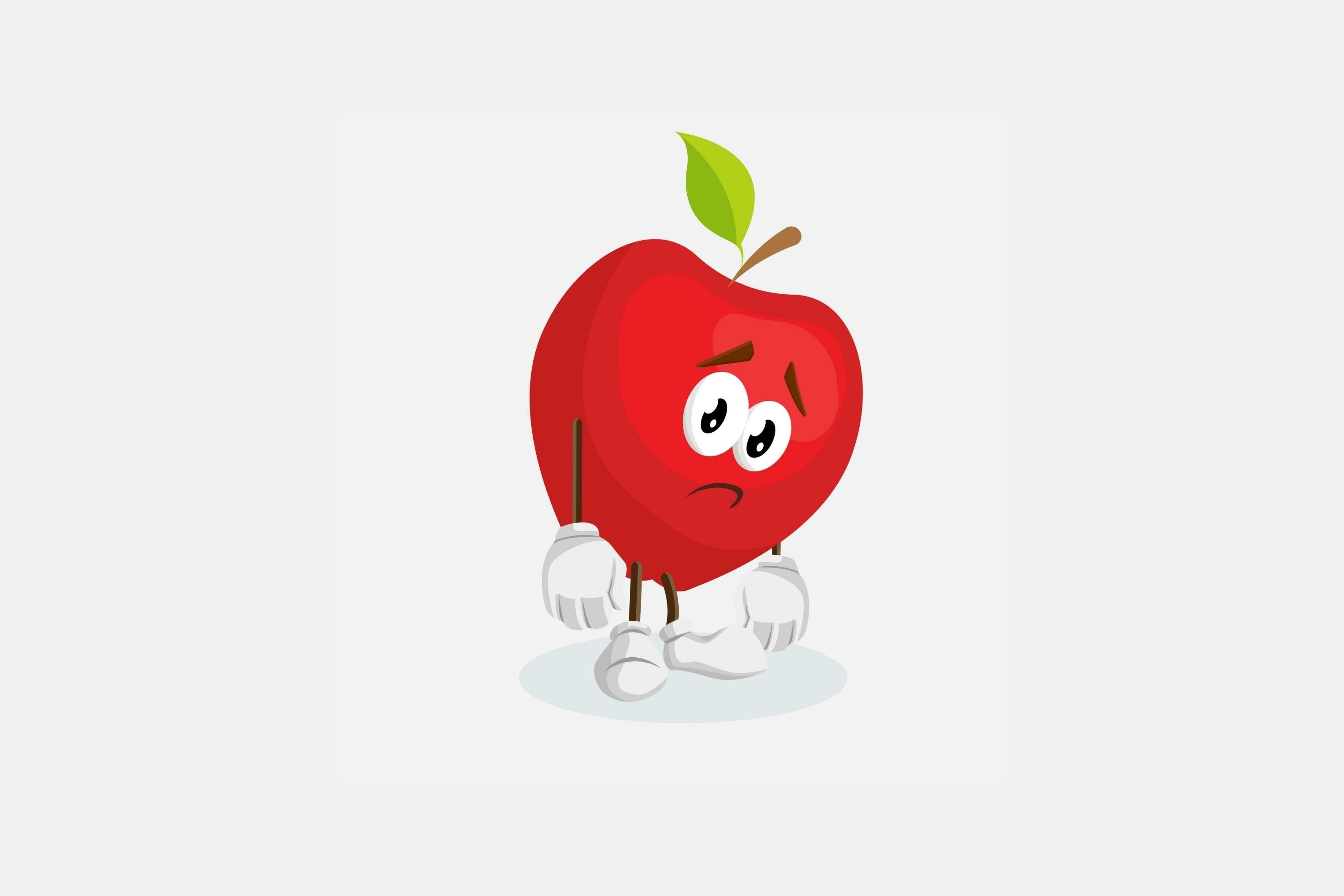 Sad Apple Logo Sad Apple 3D Illustration Free Download Food & Drink