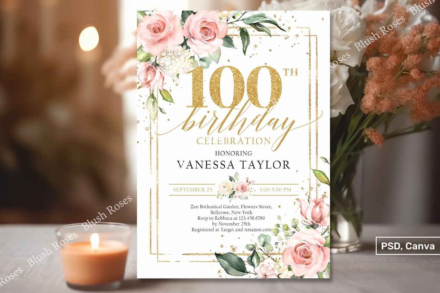 100th Birthday Invitation Templates