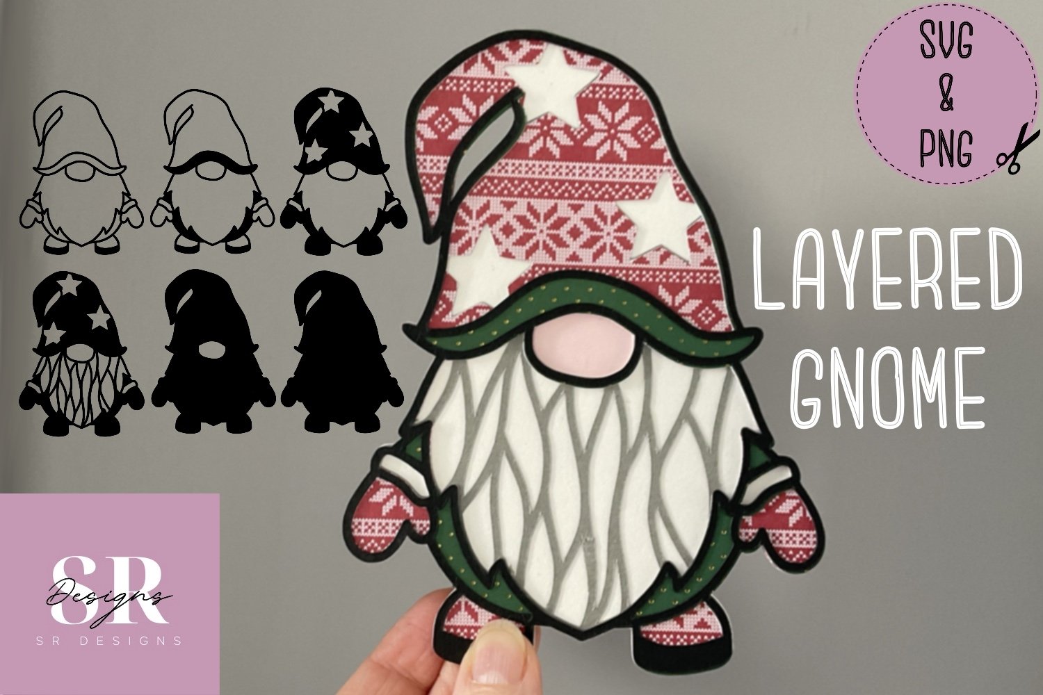 Layered gnome | Paper cutting | layered Gonk SVG (1753208) | Paper ...