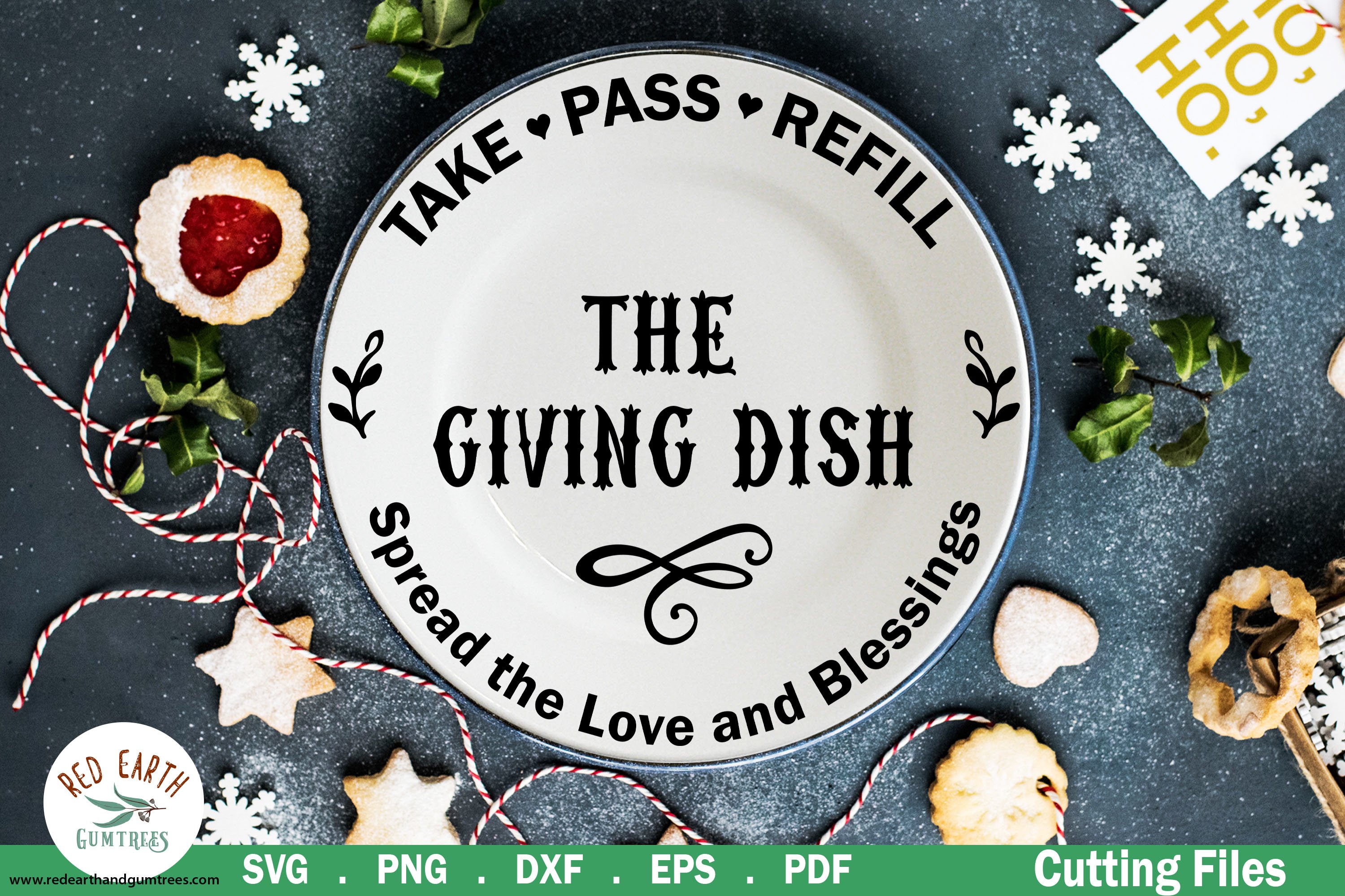 Christmas Sharing plate, Giving plate SVG,DXF,PNG,EPS,PDF (374413 ...