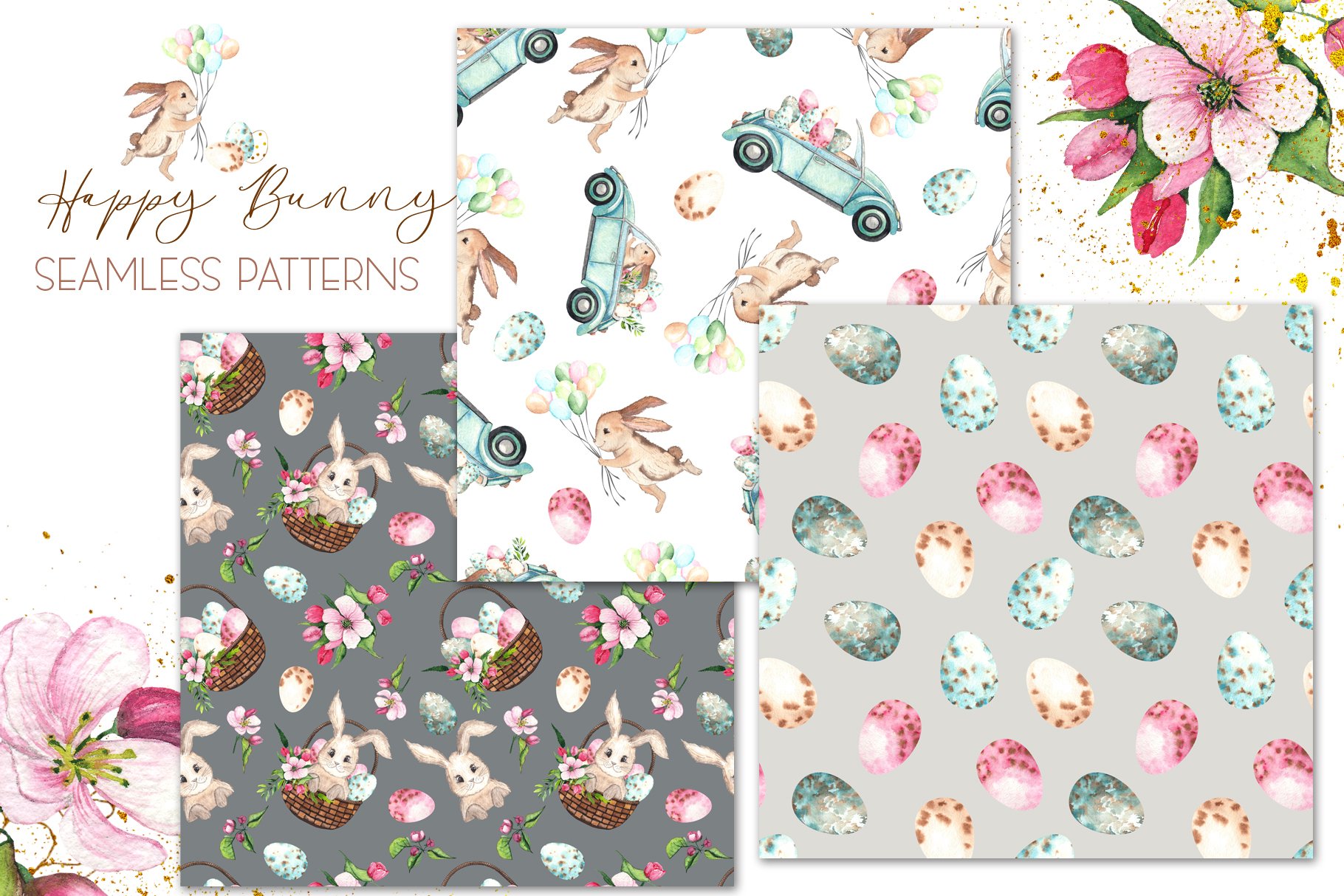 Easter Bunny. Watercolor collection (429289) | Illustrations | Design ...
