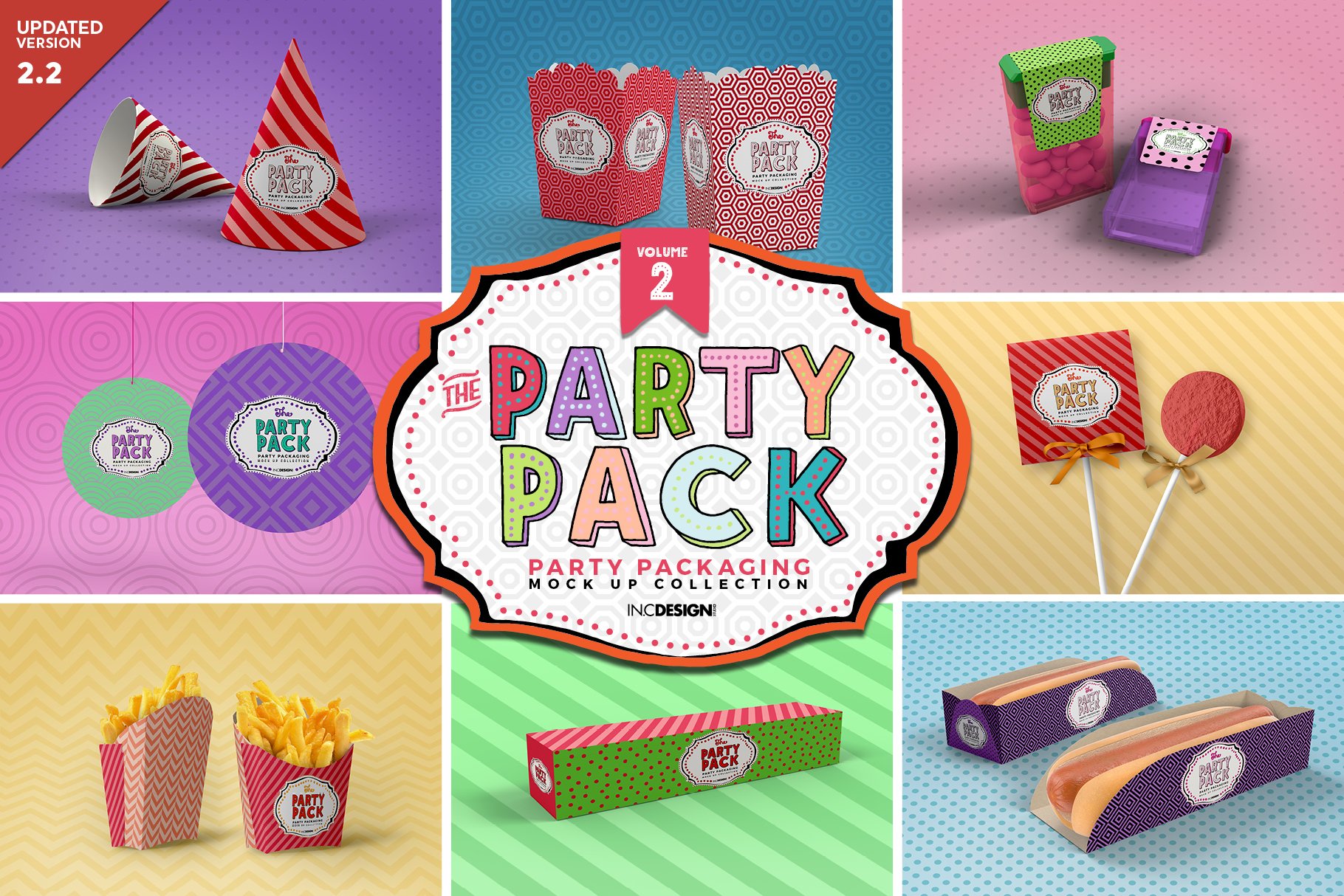 The Party Pack Mockup Collection VOLUME 2 (107420) | Branding | Design ...