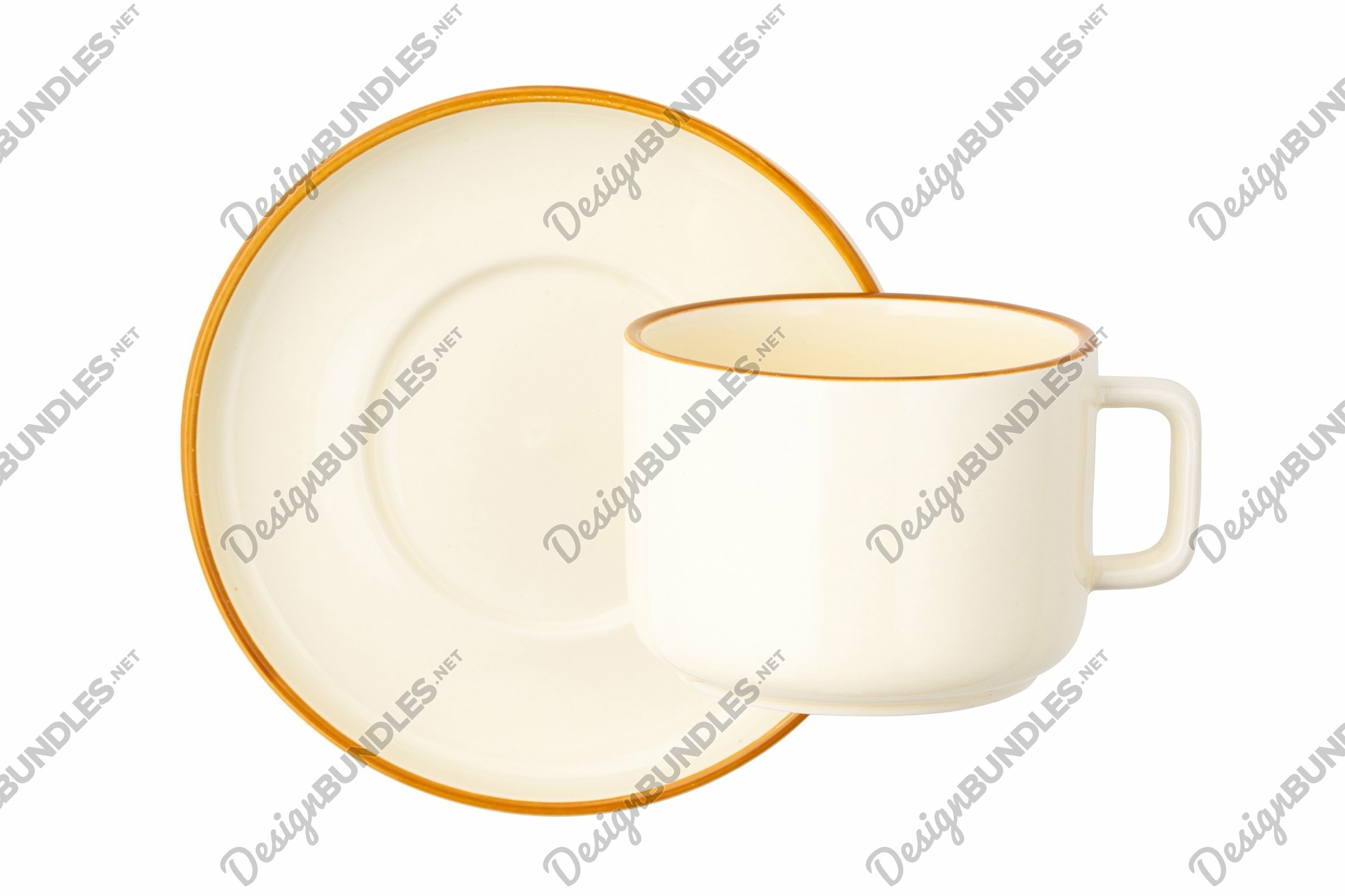 Set of white ceramic plate and cup on a white 3 (2247273)