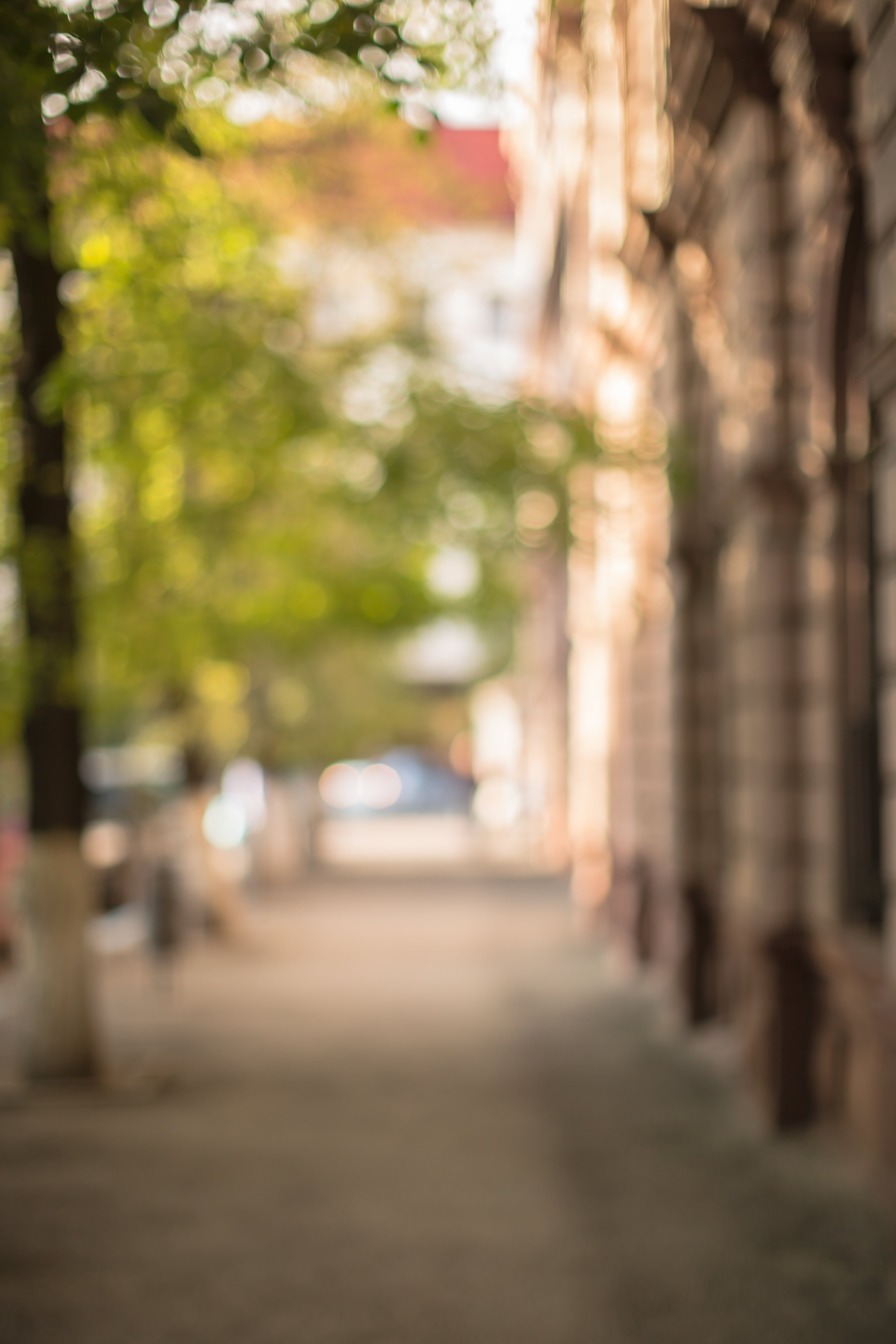 Blurred street view at day