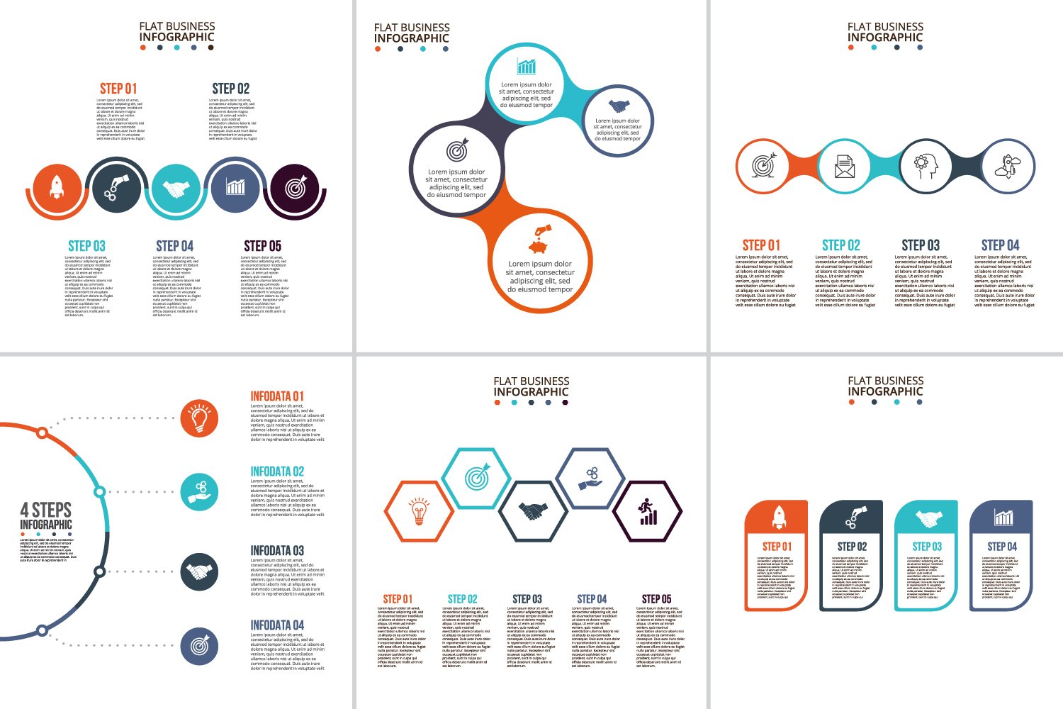 Creative infographics templates (27834) | Infographics | Design Bundles