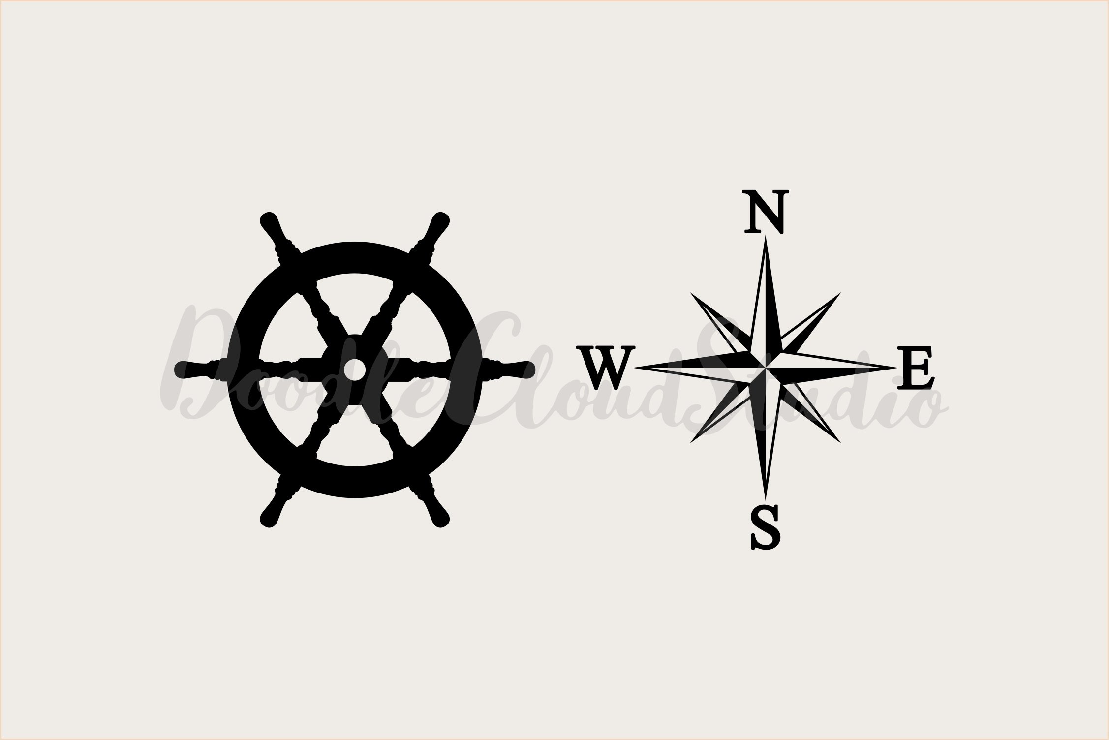 Nautical Compass Stencils