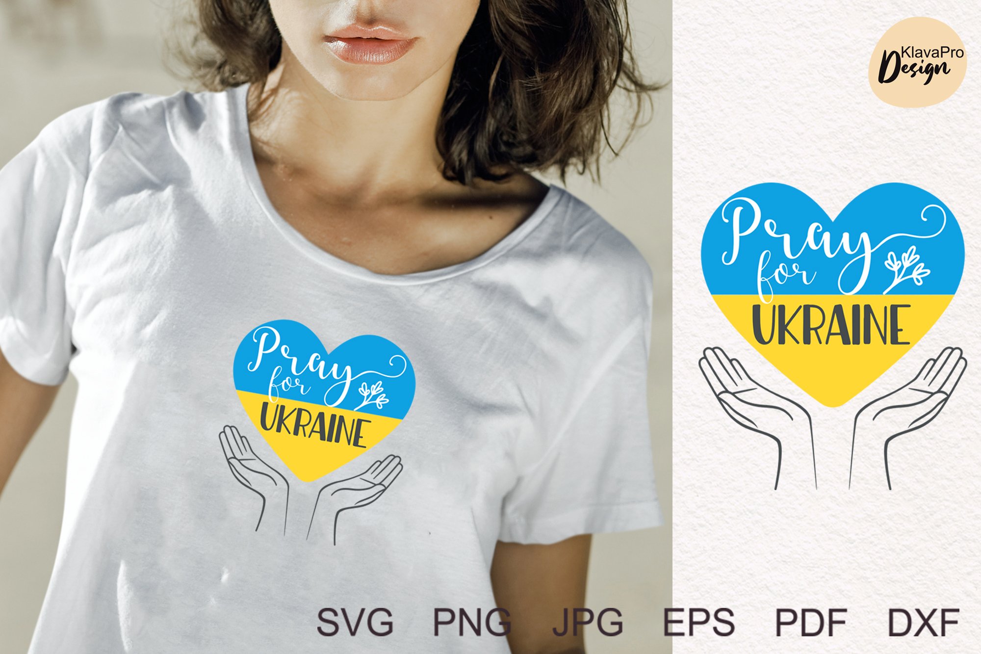 Pray for Ukraine heart flag hands SVG, no more war (1859041) | SVGs ...