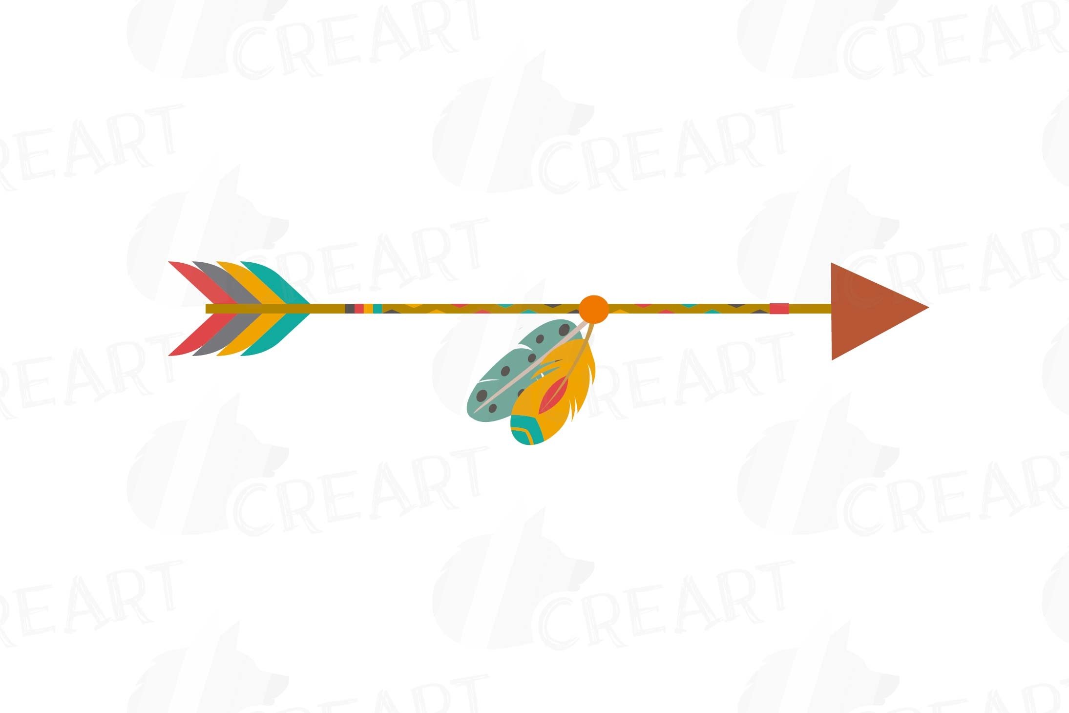 Tribal clip art collection, BOHO clip art, Bohemian wedding (107060 ...