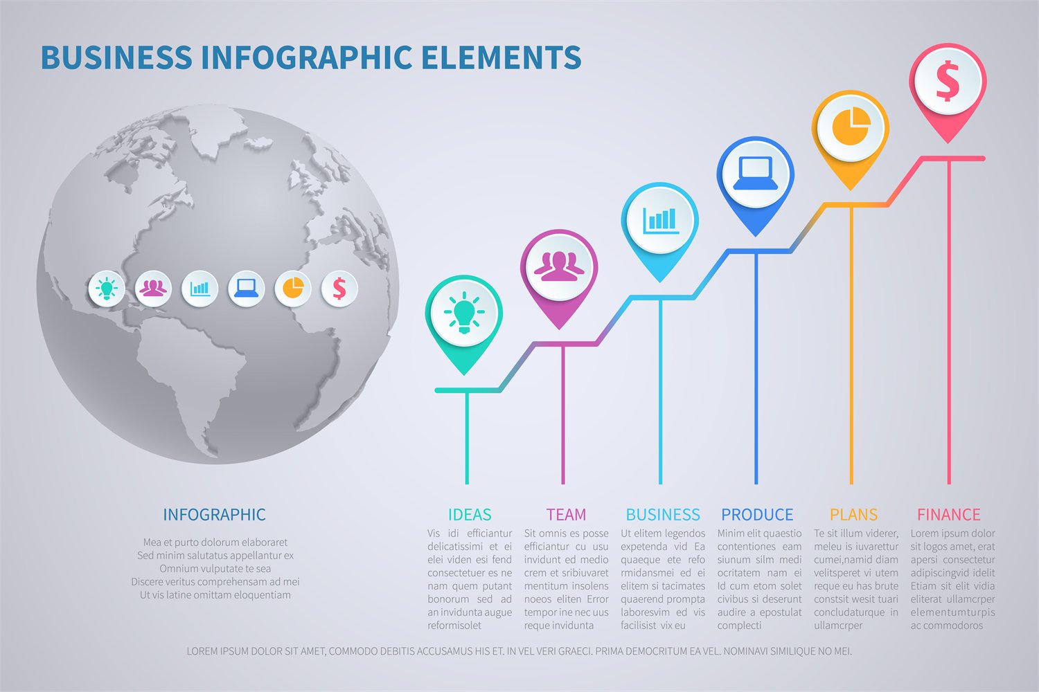 Modern vector business globalization infographic template wi (866760 ...