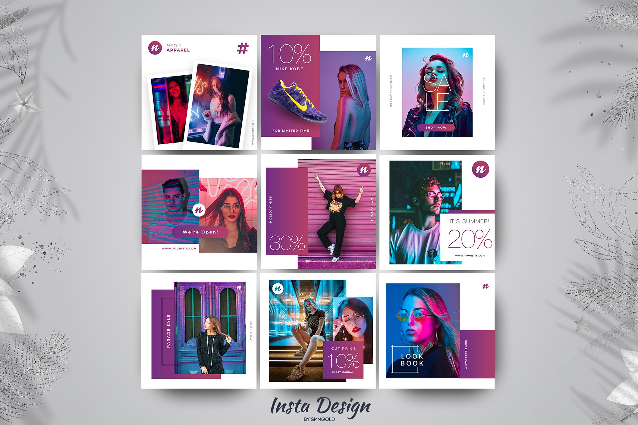 Templates for Instagram. Instagram design. Puzzle instagram. (1841181 ...