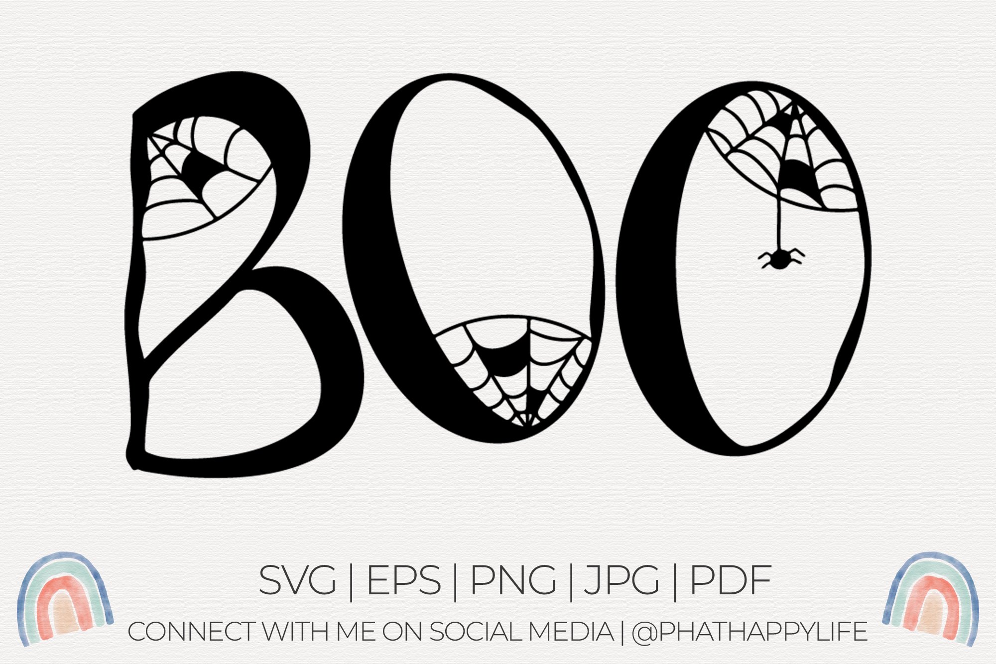 BOO - Hand Lettered Halloween Cut File for Cricut (761982) | SVGs ...