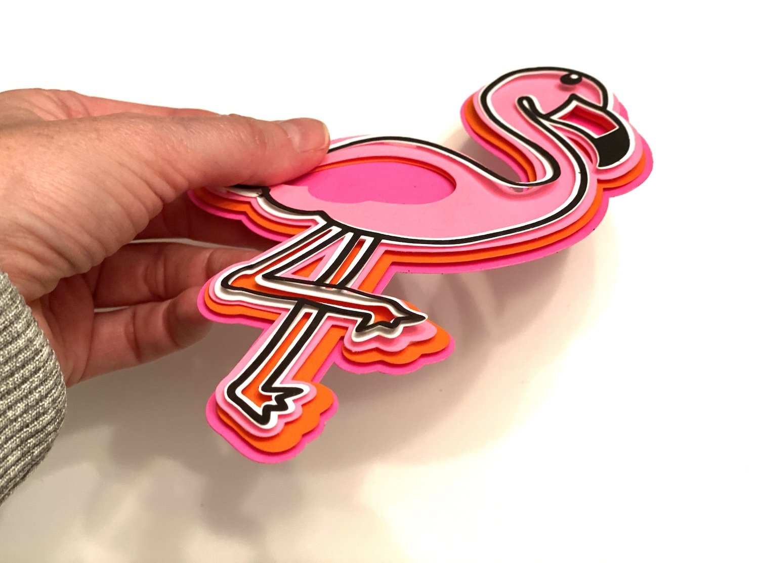 Flamingo 3D Layered Design