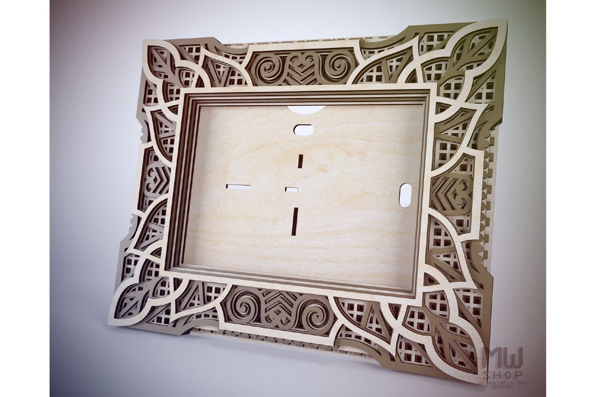 F20- Multilayer Photo Frame, Laser Cut 5x7 Photo Frame DXF (580024 ...