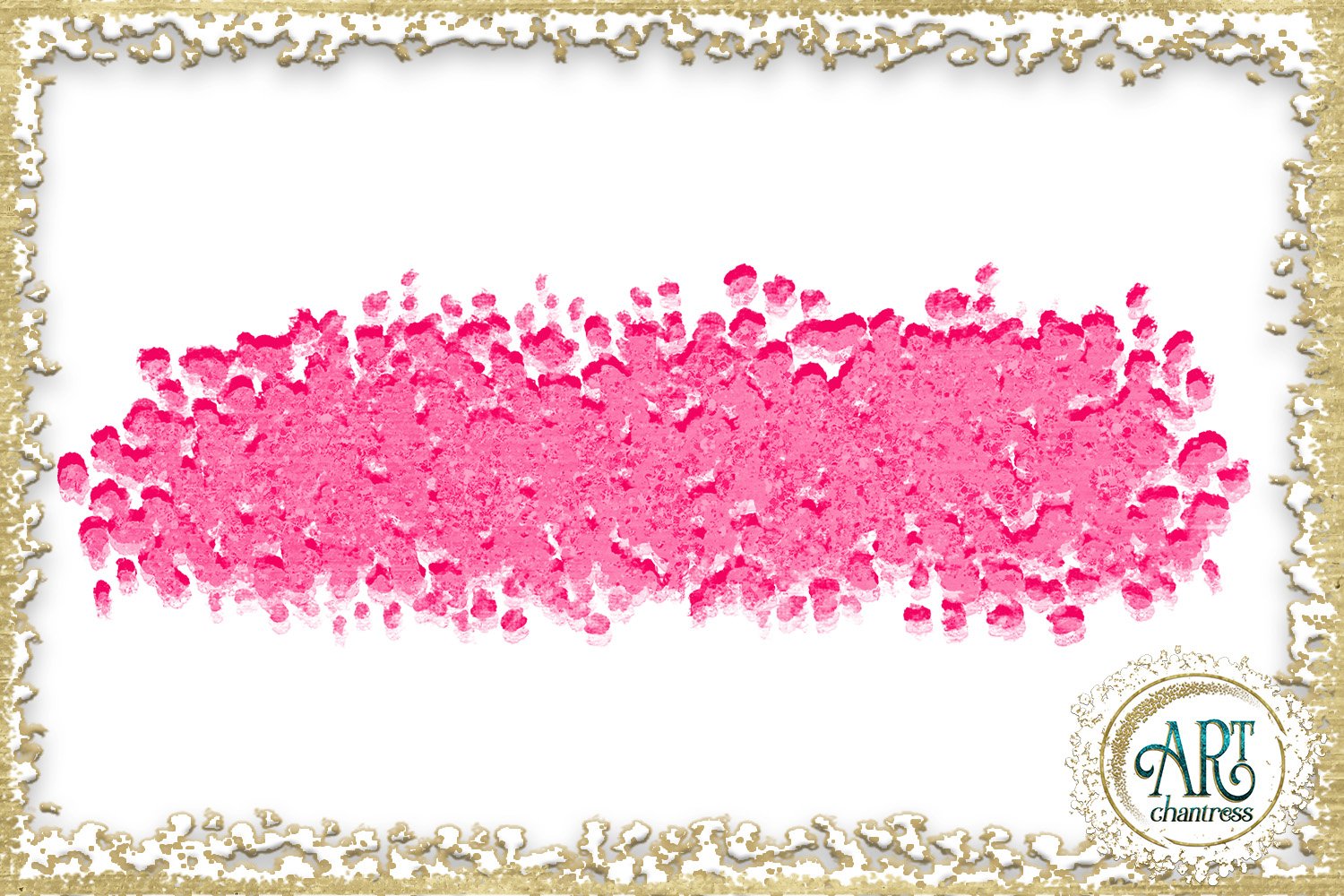 Brush Strokes in American Pink Glitter - Digital Clipart (103525 ...
