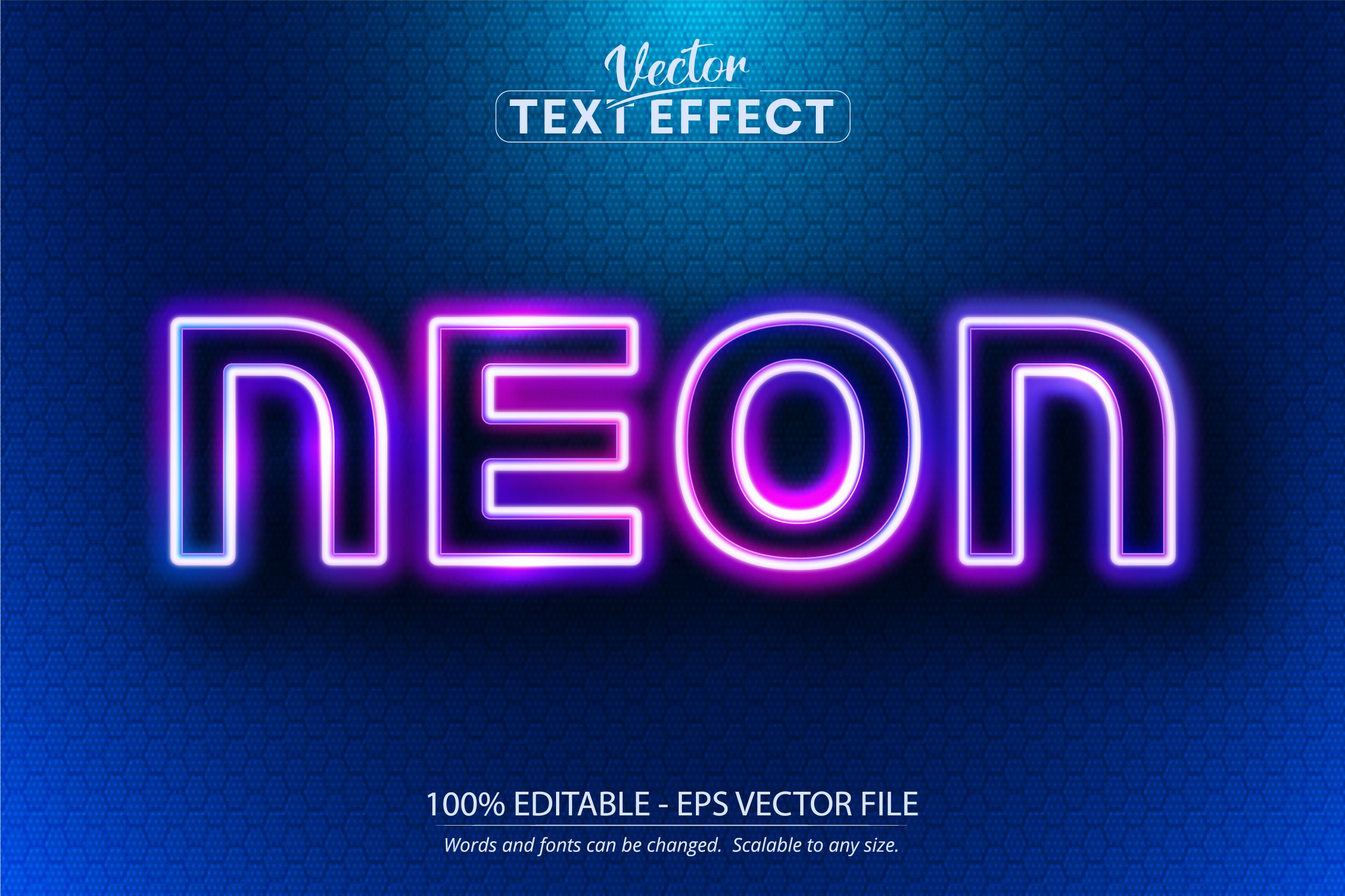 Neon text, neon style editable text effect (1431207) | Illustrator ...