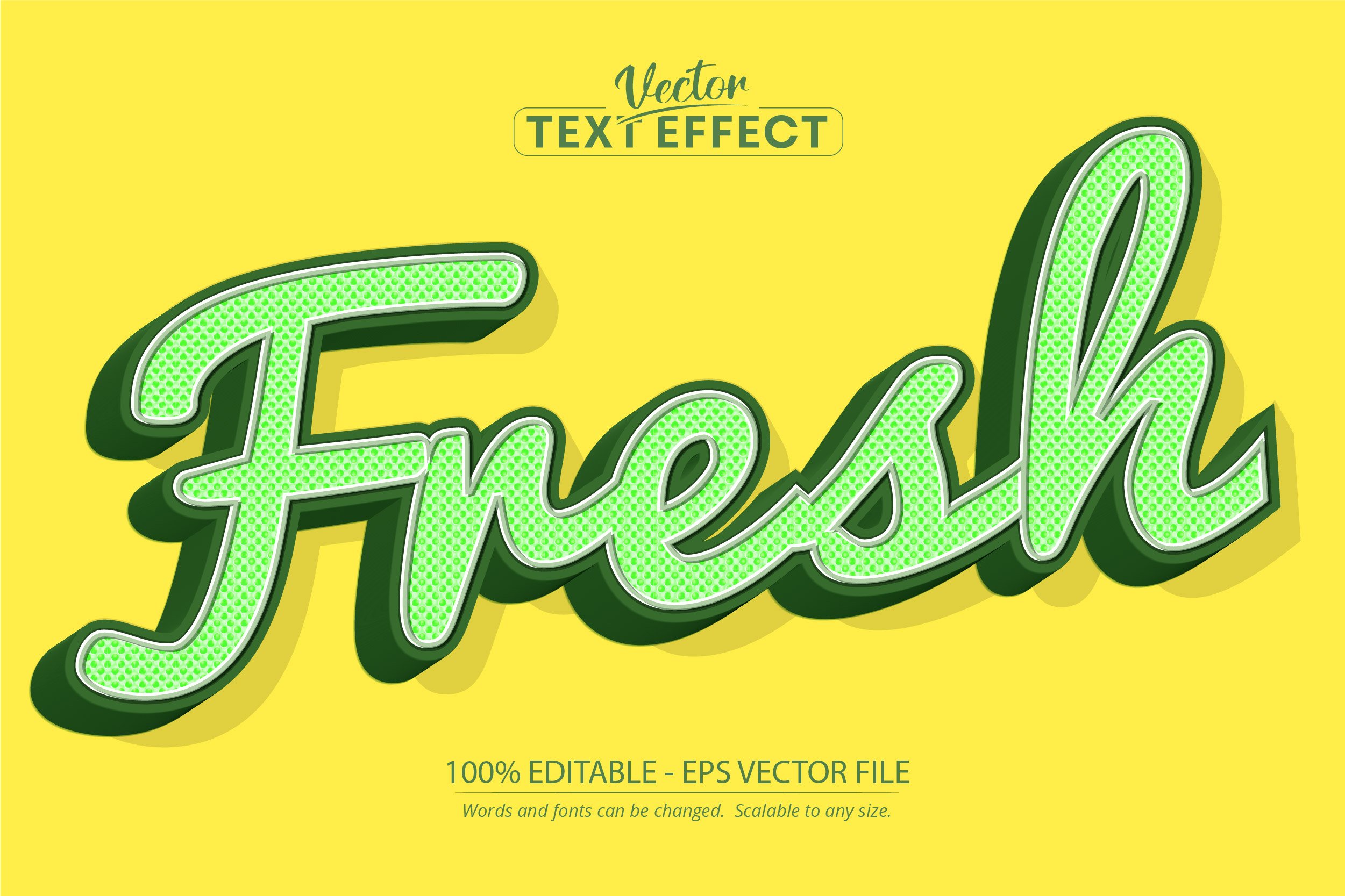Fresh text, retro style editable text effect (1439807) | Illustrator ...