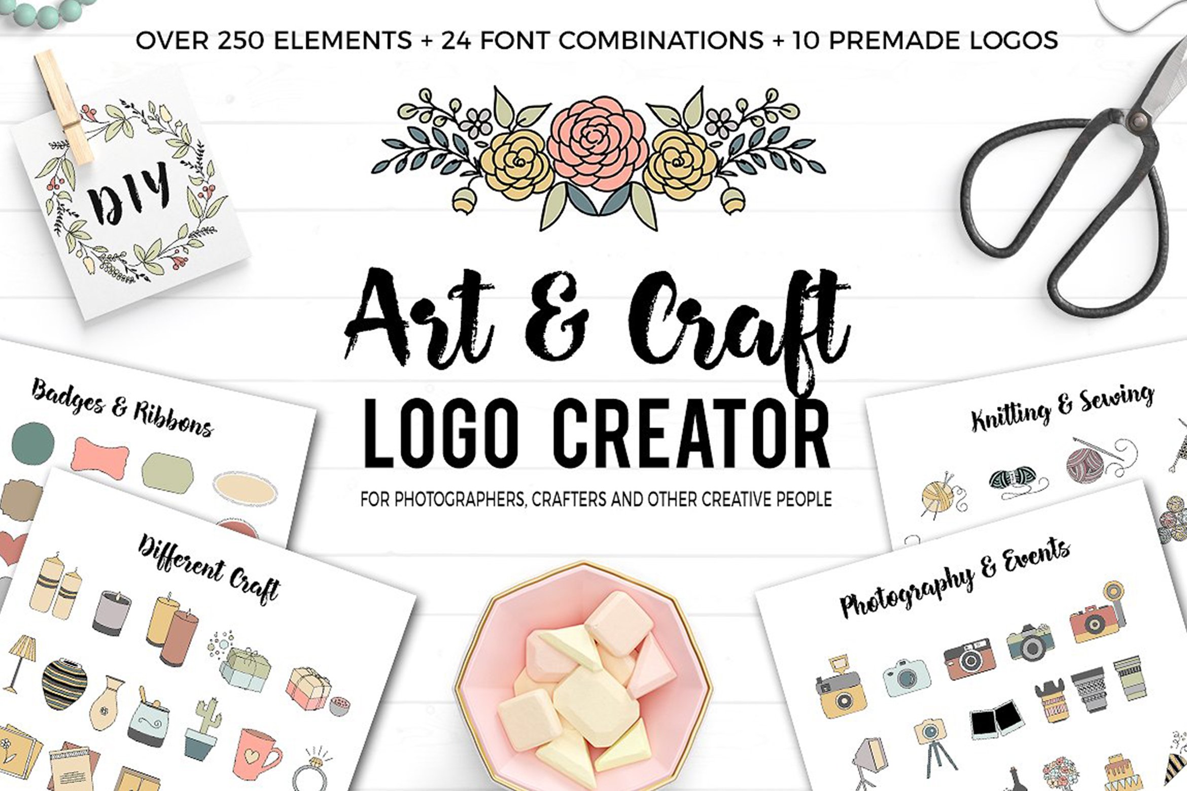 Craft Logo Design Logos For Arts Crafts Logos And Wordmarks